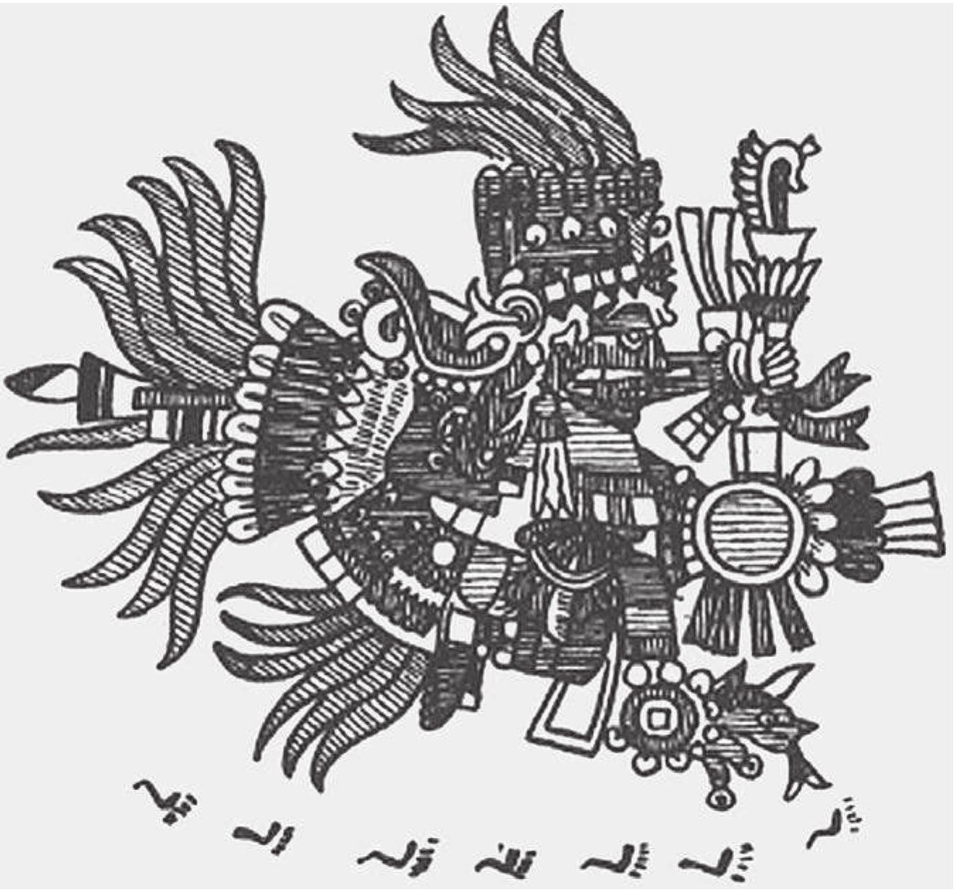 12. tezcatlipoca, codex borgia 54, depicting the black