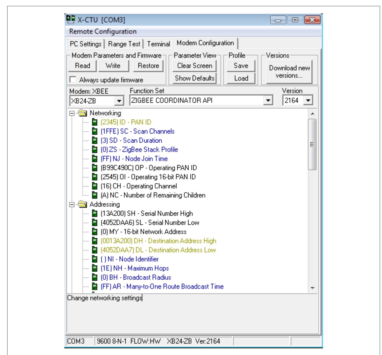 -4. setting id, dh, and dl in x-ctu