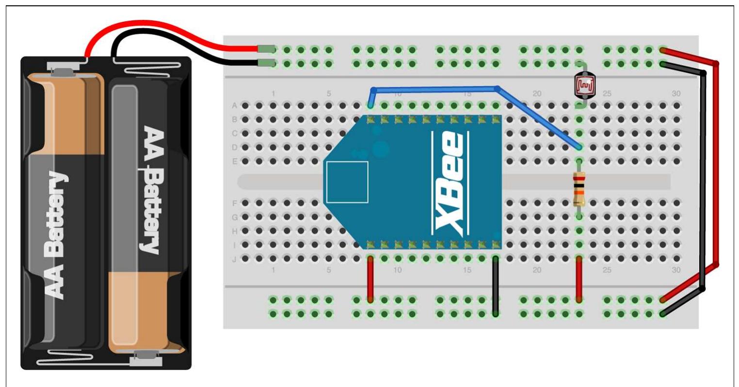 -6. romantic lighting sensor basic sensor breadboard layout
