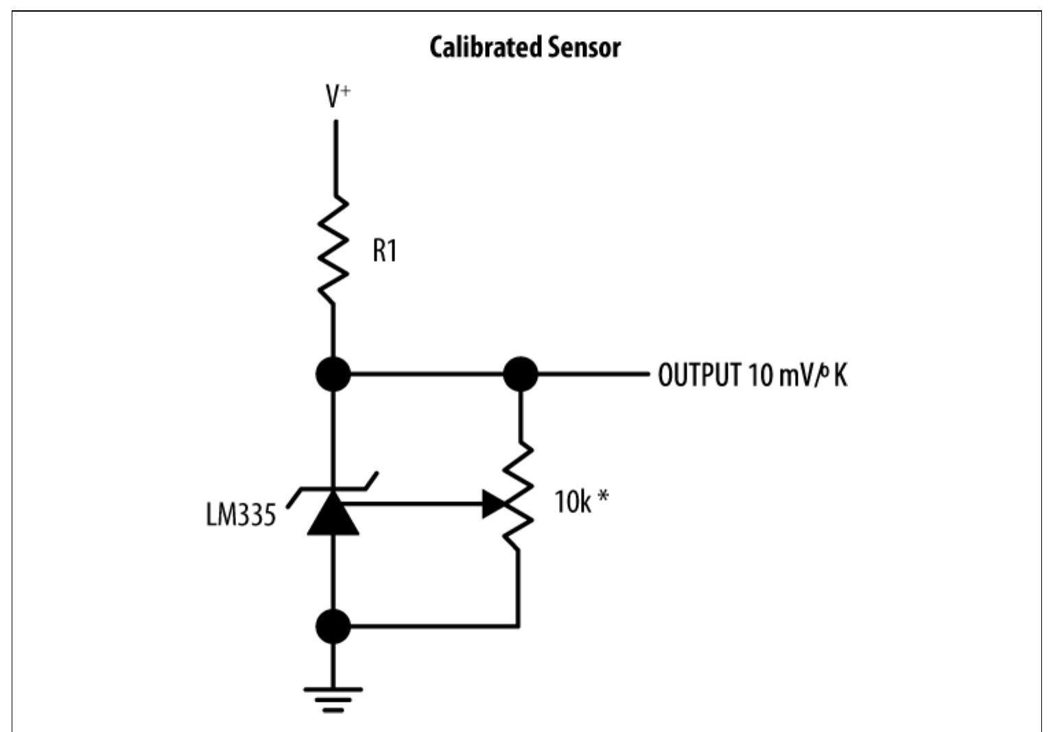 -13. lm335 calibration schematic showing a potentiometer