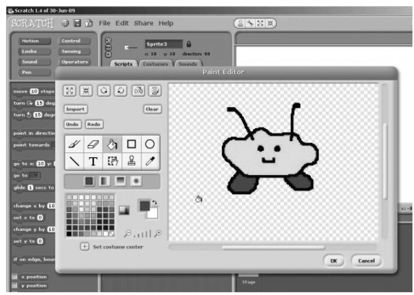 Sprite paint editor. figure 2. examples of costume sprites.