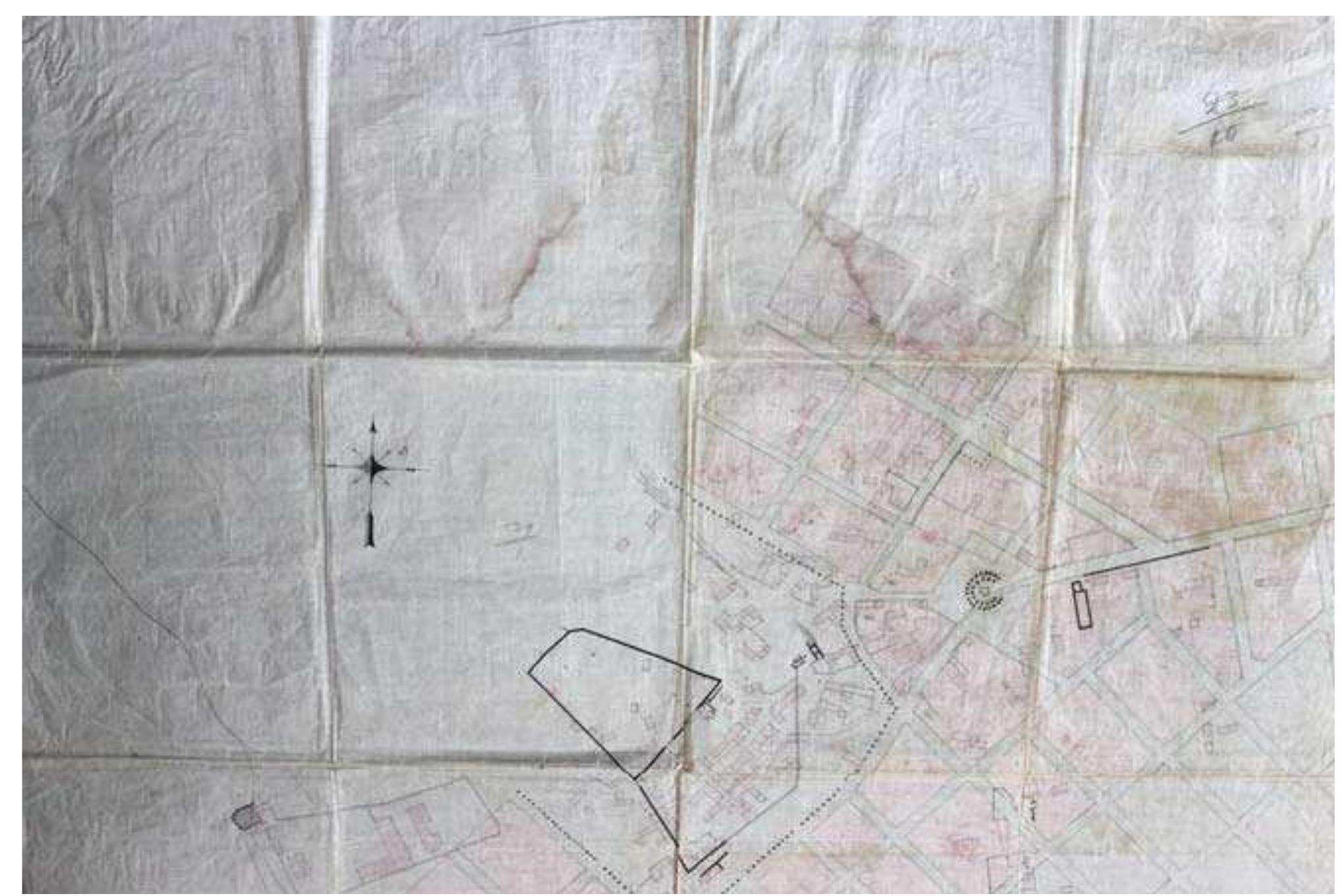 Plan 1877. fragment of the map, showing the area of the