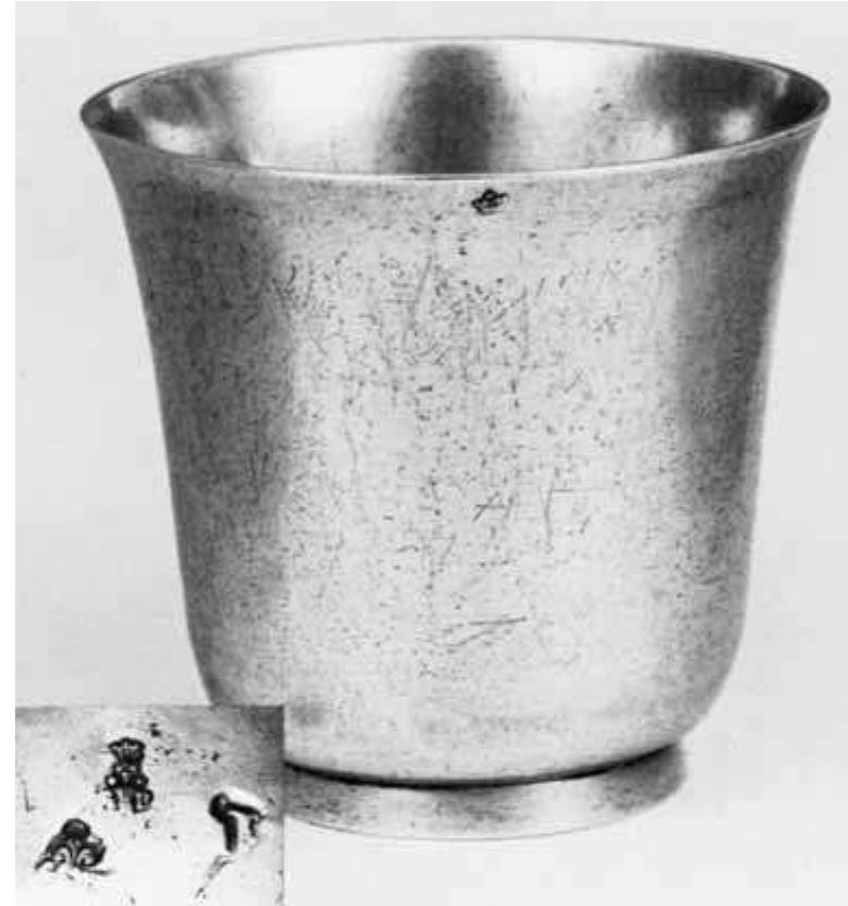 Louis xiv silver-gilt beaker, paris, 169: by simon
