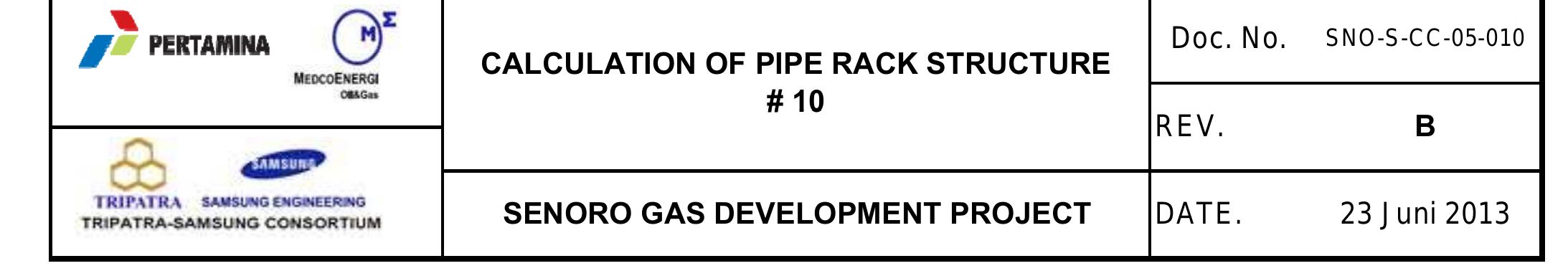(PDF) CLIENT CALCULATION OF PIPE RACK STRUCTURE