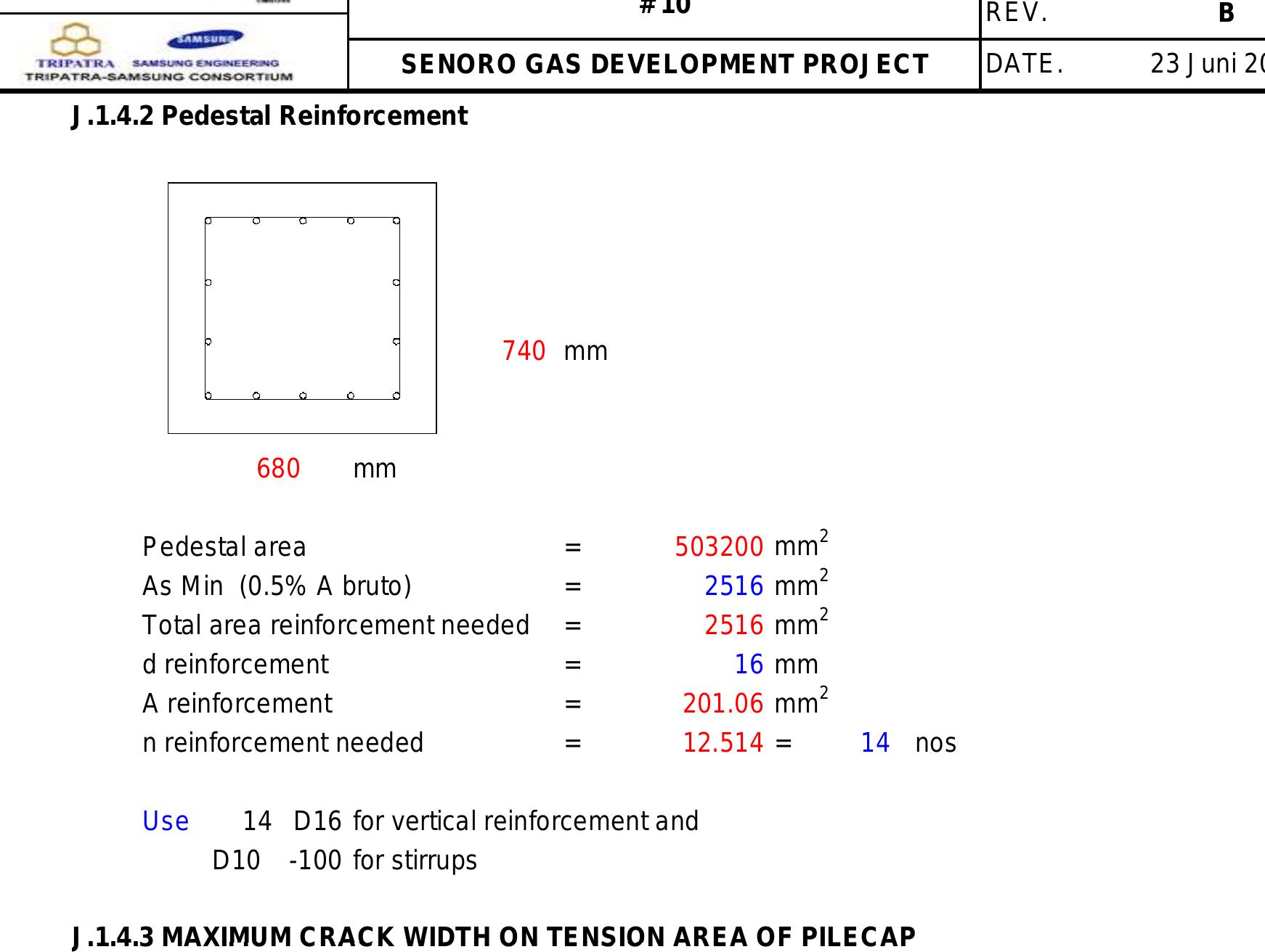Figure 108 - CLIENT CALCULATION OF PIPE RACK STRUCTURE