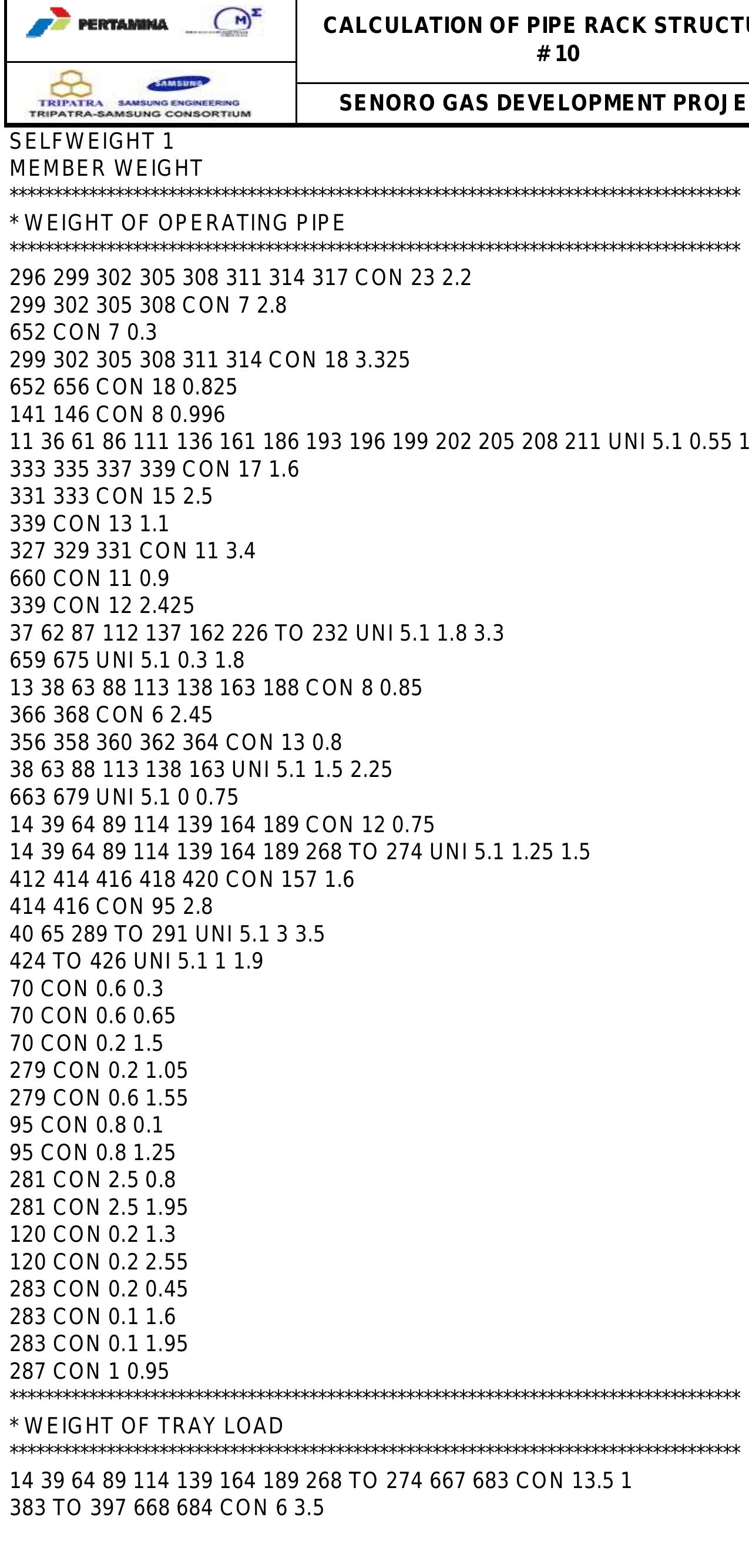 (PDF) CLIENT CALCULATION OF PIPE RACK STRUCTURE