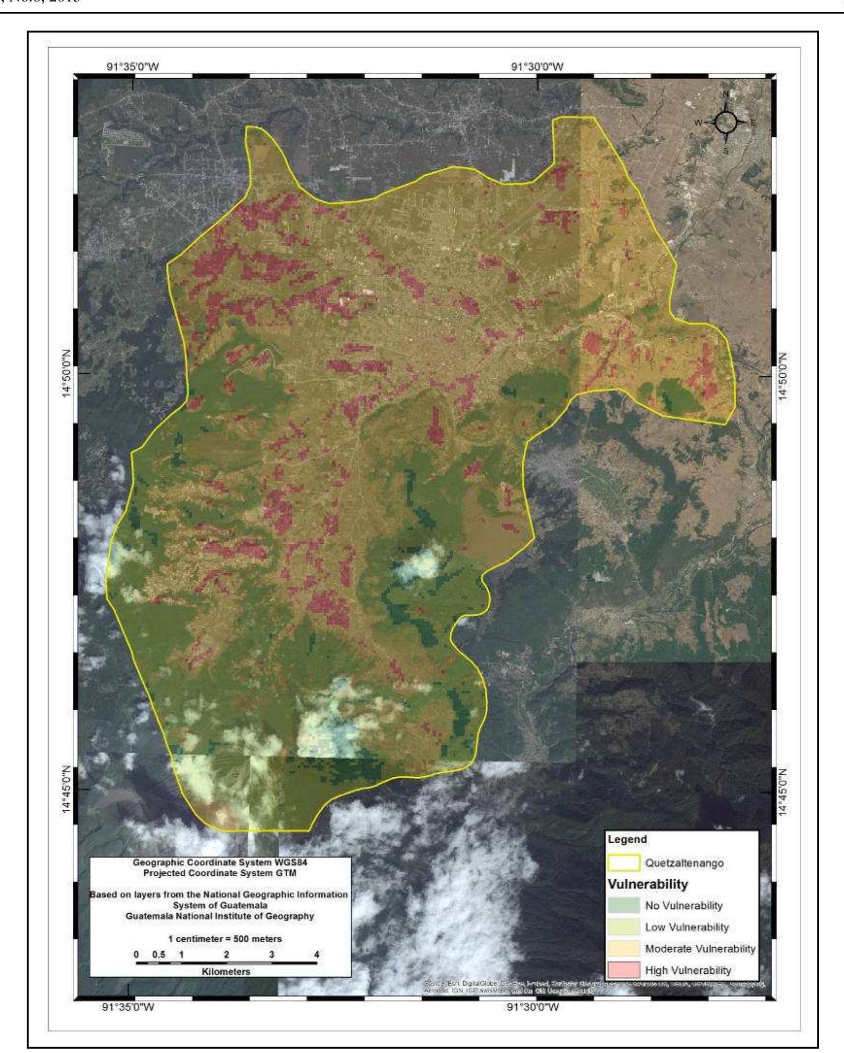 Overlay of flood risks map and satellite imagery