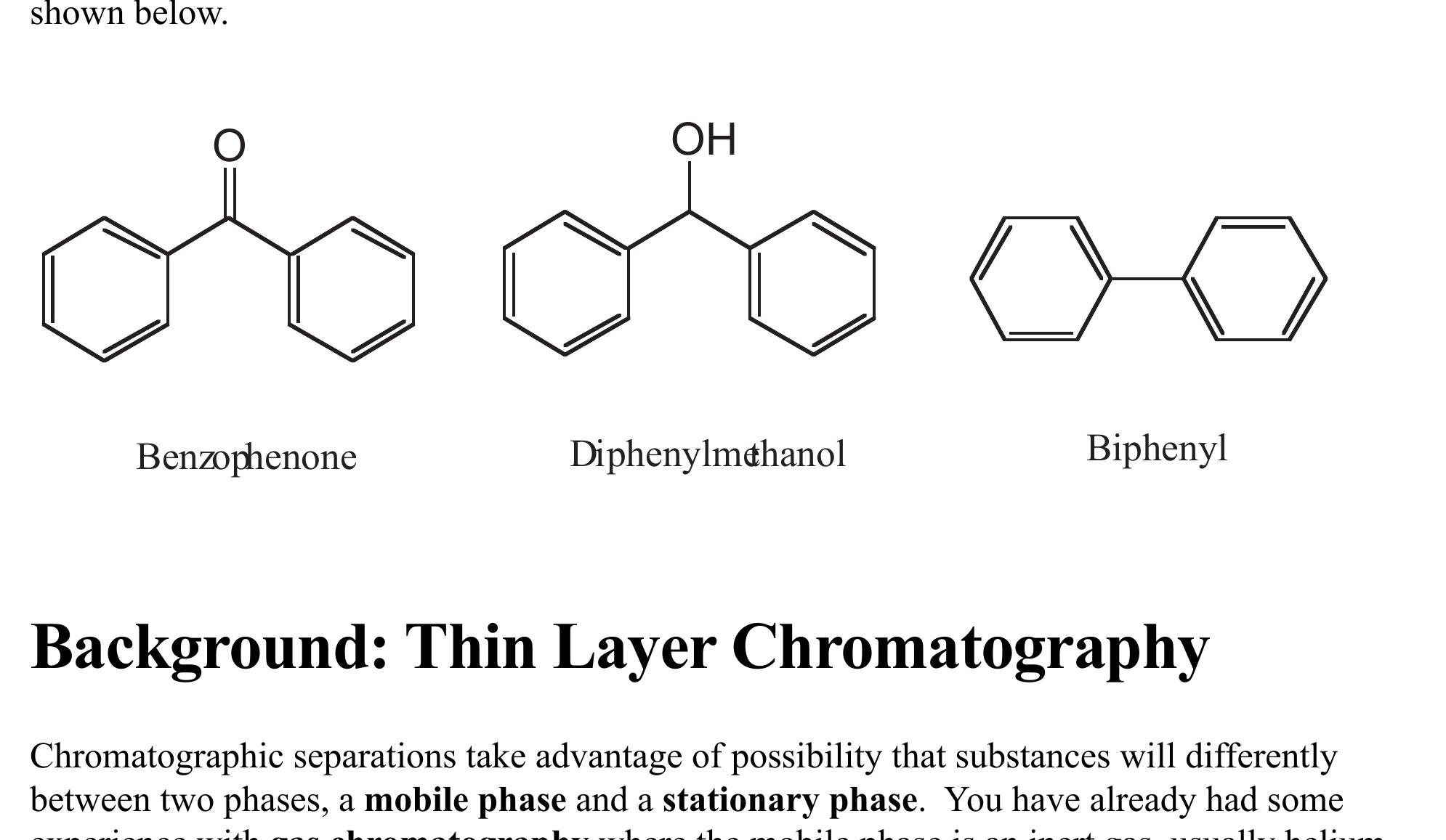 Figure 1 - Experiment 1: Thin Layer Chromatography