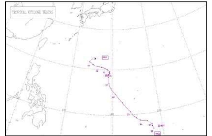 20 nida tropical cyclone track map. (source