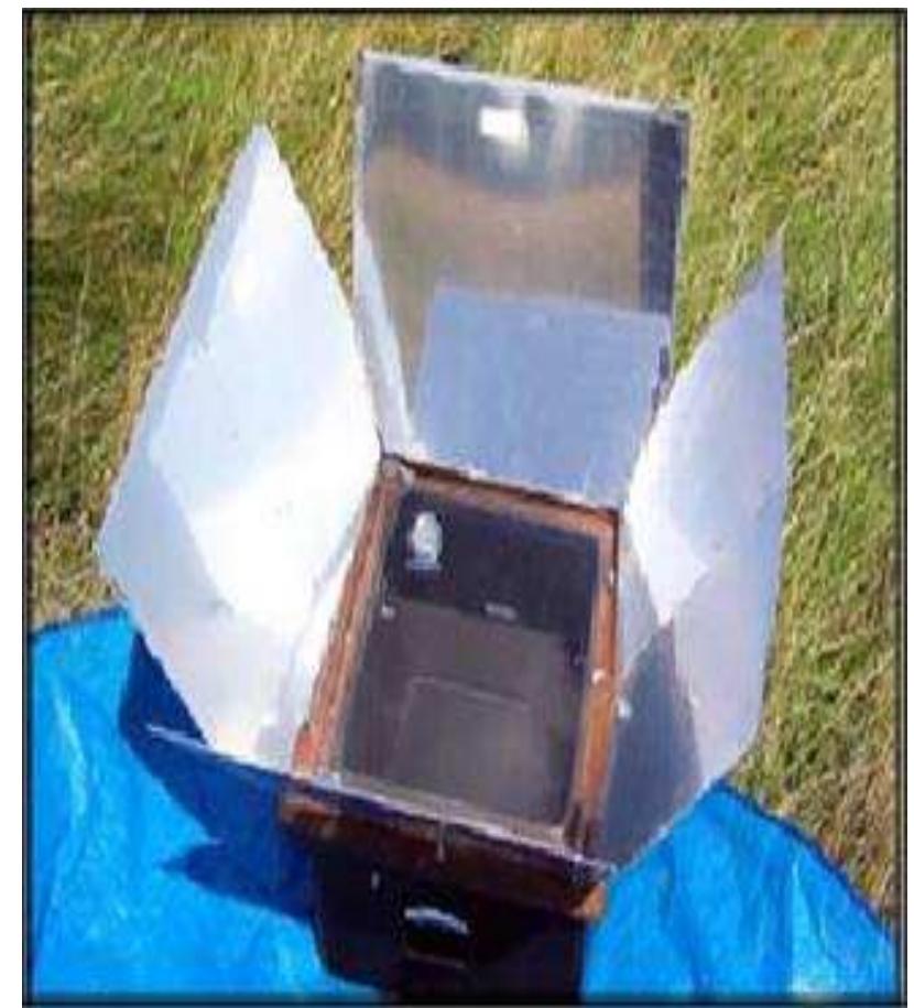 (a) solar oven with multiple reflector
