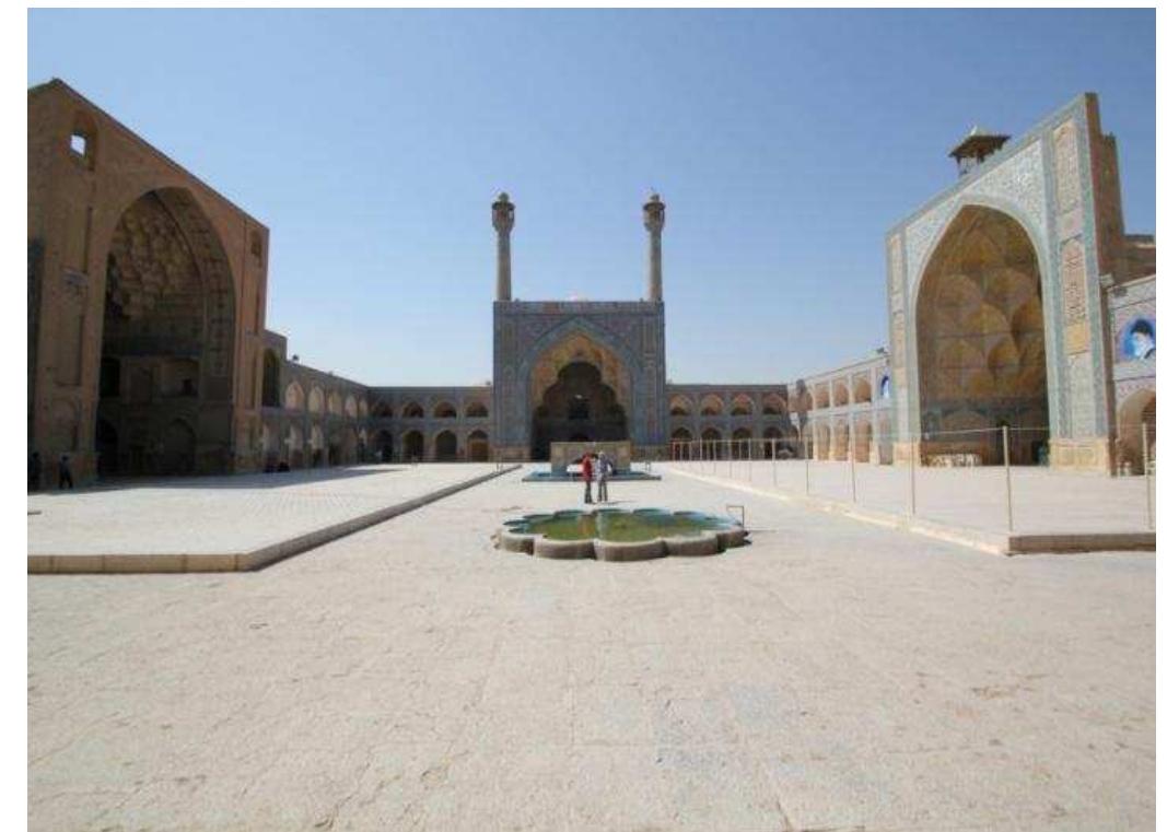 The four iwans of mosque isfahan, isfahan, iran. retrieved