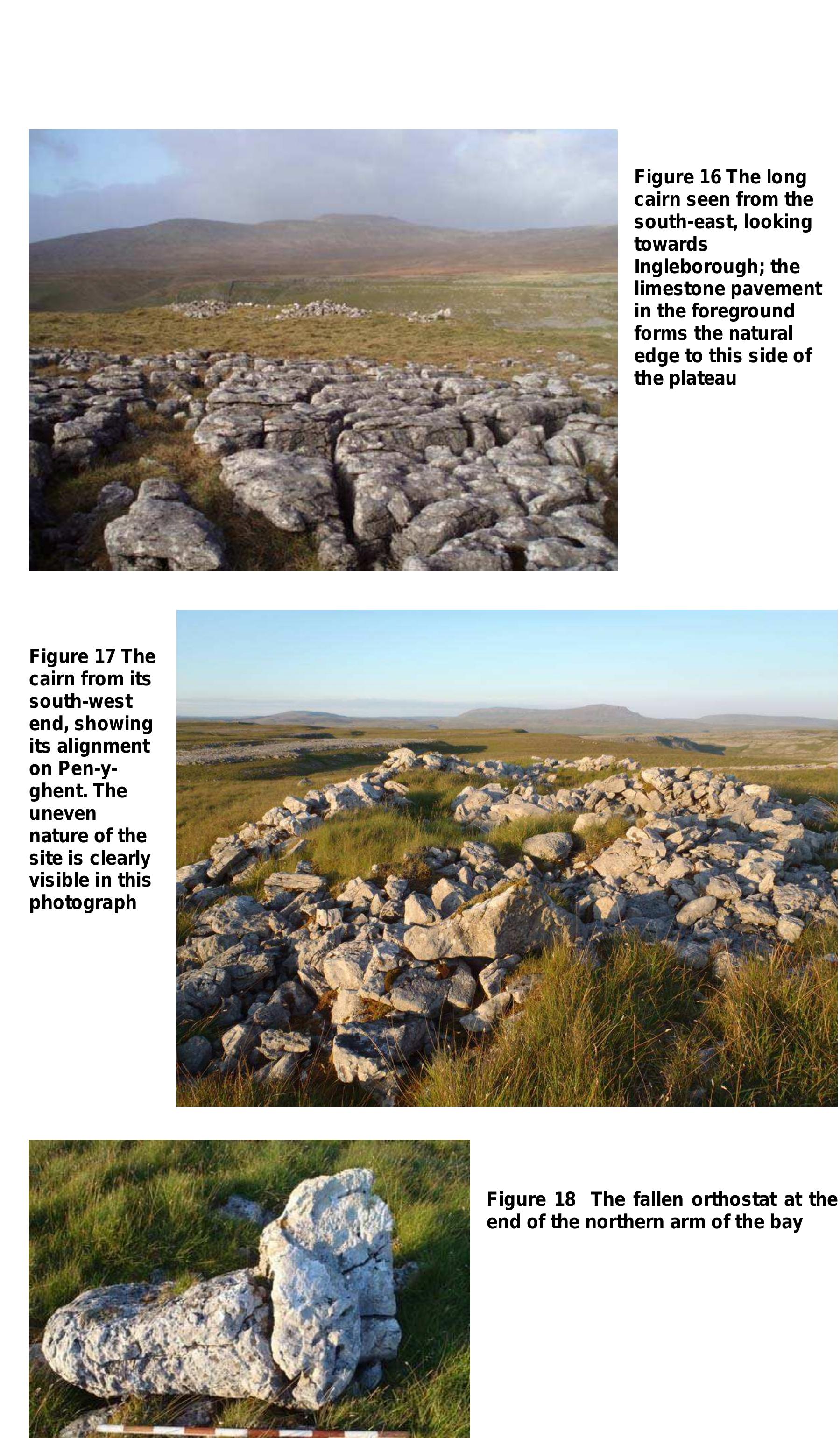 Dudderhouse hill long cairn on its raised limestone plateau