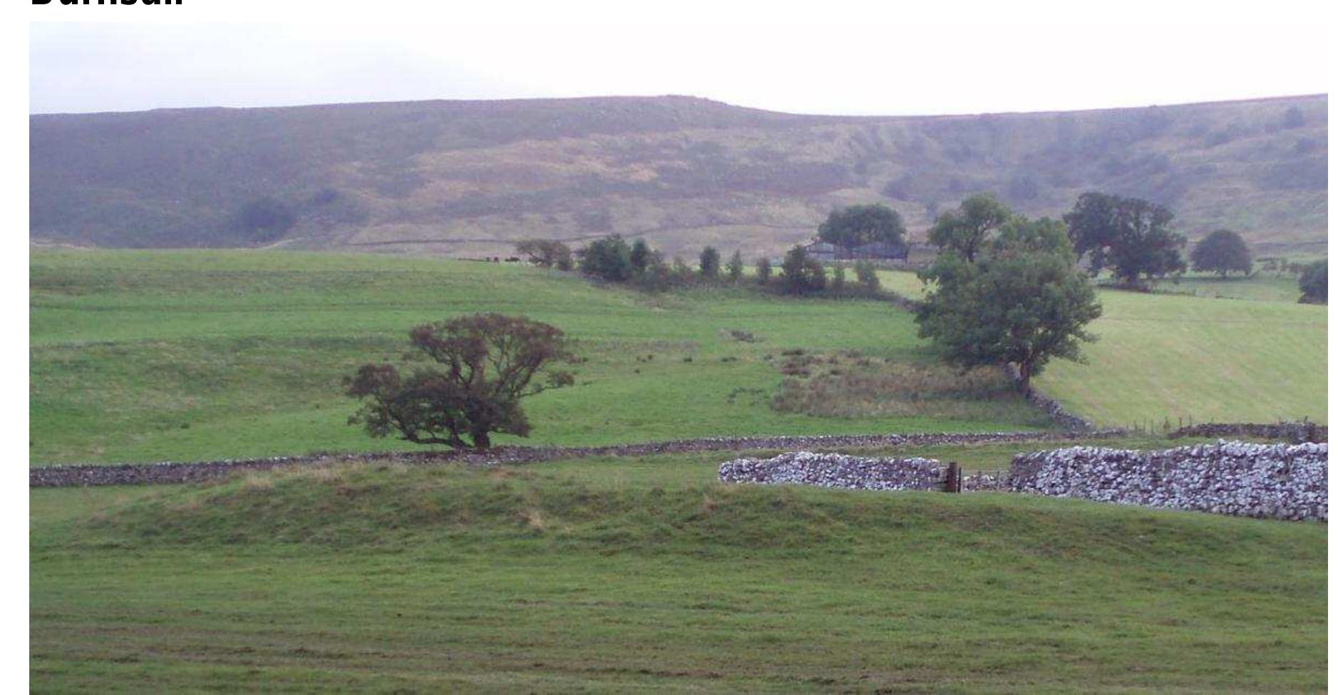 Dudderhouse hill long cairn on its raised limestone plateau