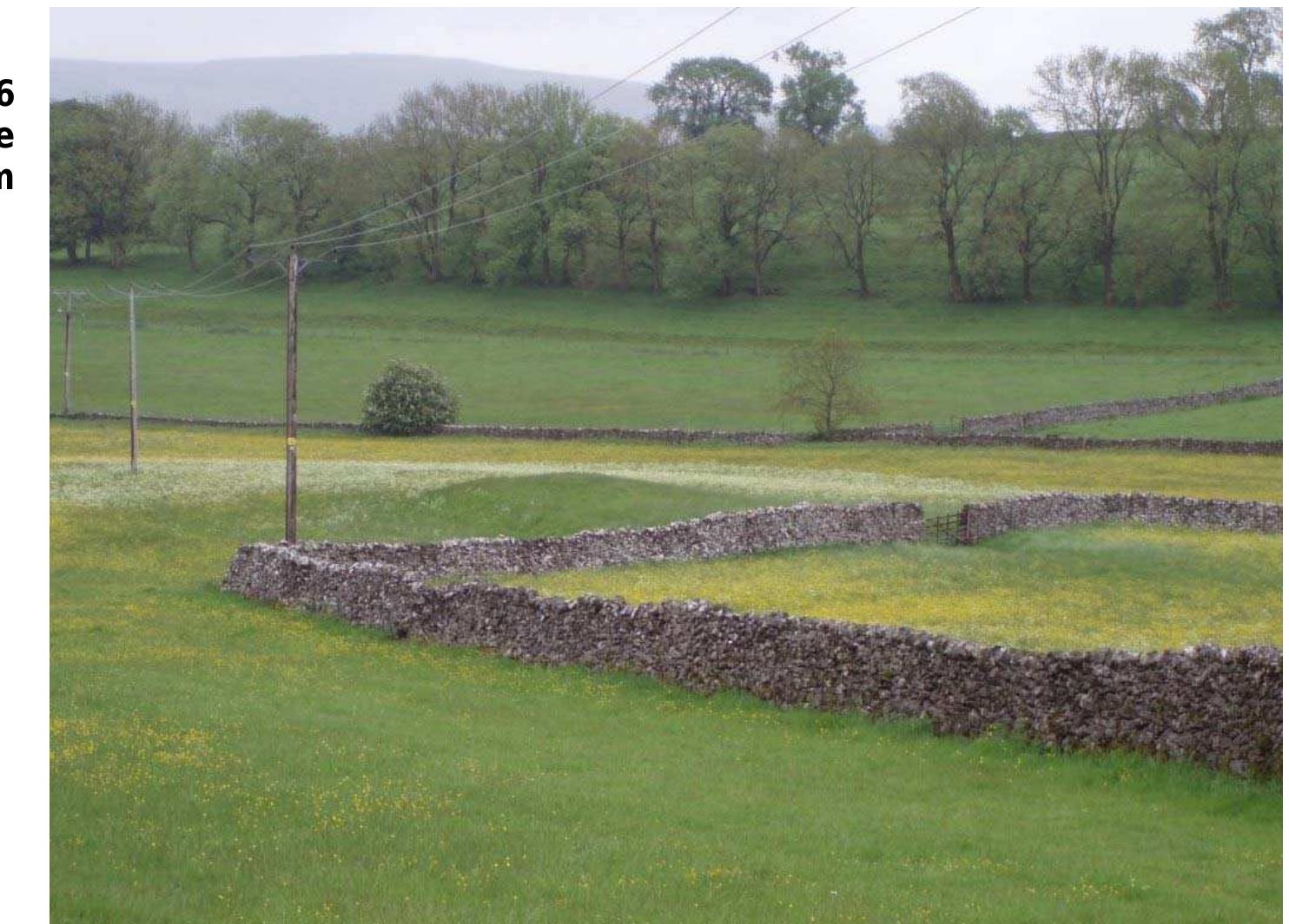 Dudderhouse hill long cairn on its raised limestone plateau
