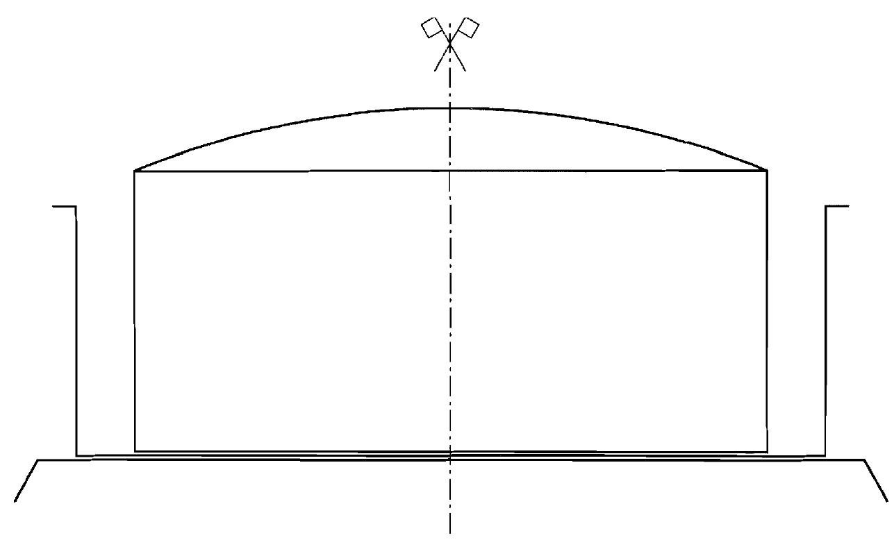 1: tank structure with catch basin, where simplified tank