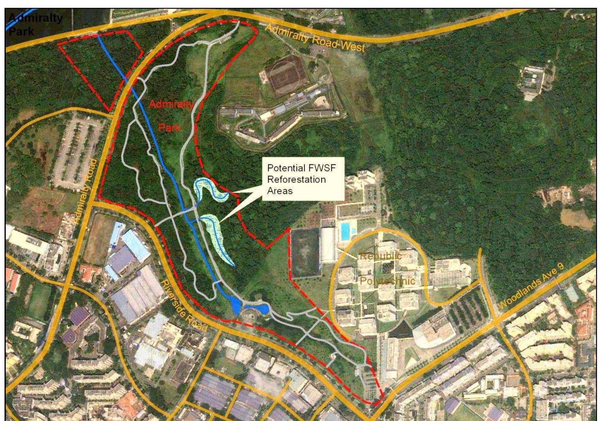 Potential fwsf reforestation areas at admiralty park.