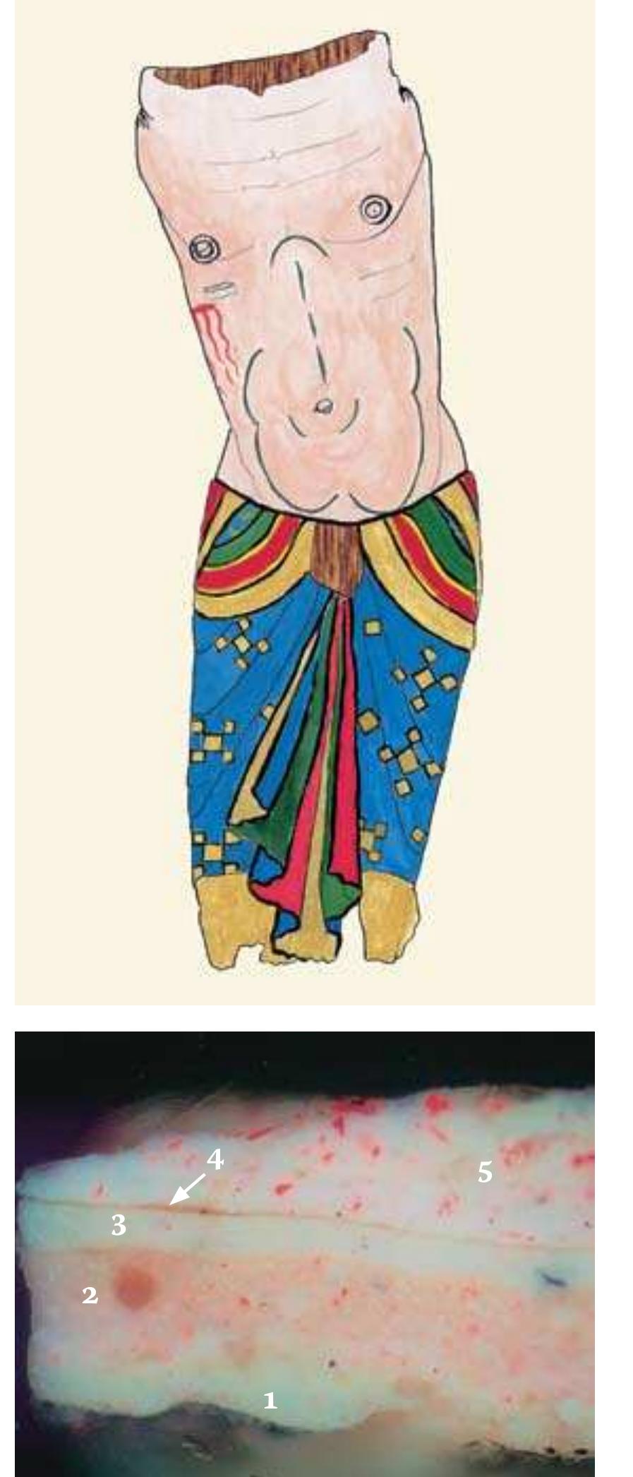 Egg medium, in both layers. the perizonium was adorned with