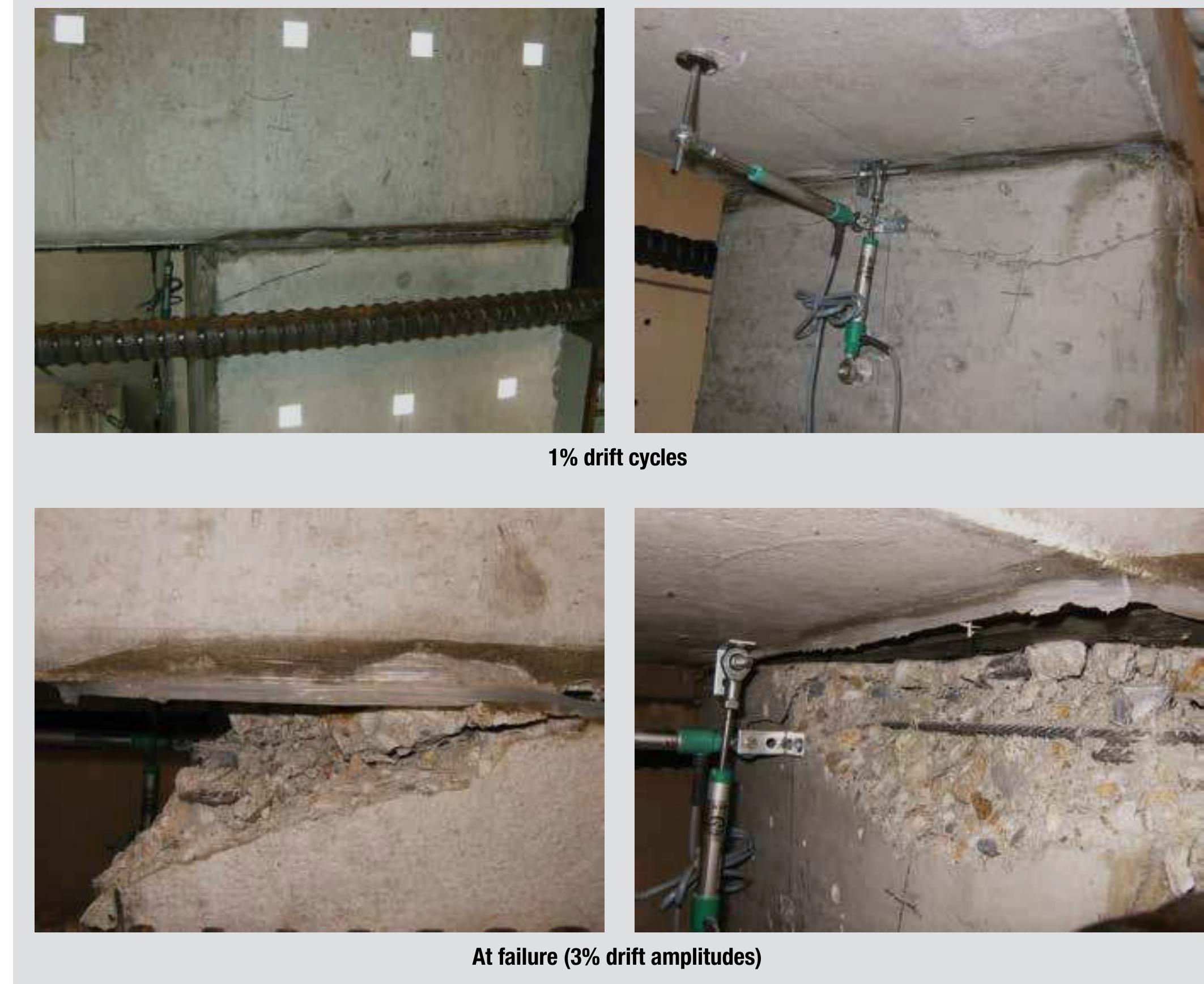 Evolution of damage mechanism in a beam-column joint at the
