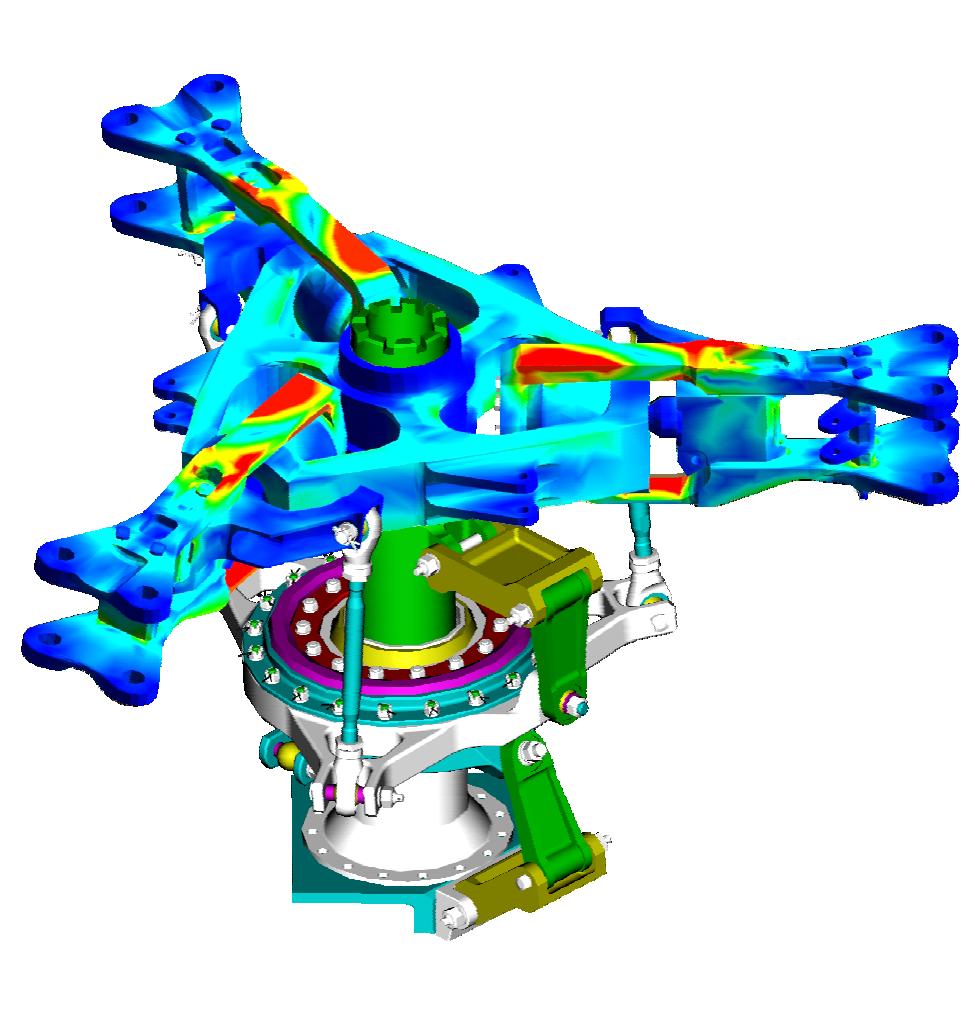 A helicopter rotor assembly