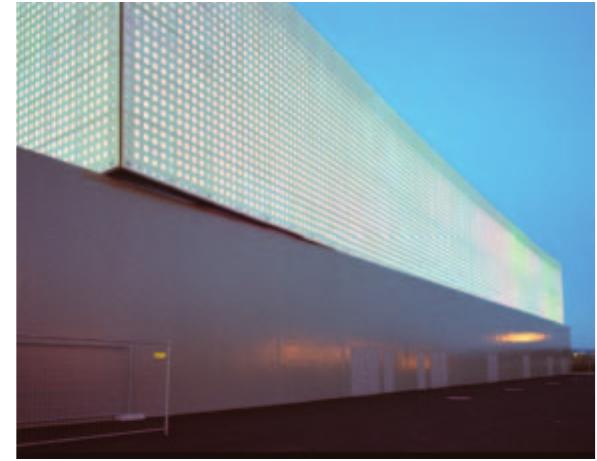 Gestures. holes in the cladding panels and compositions of