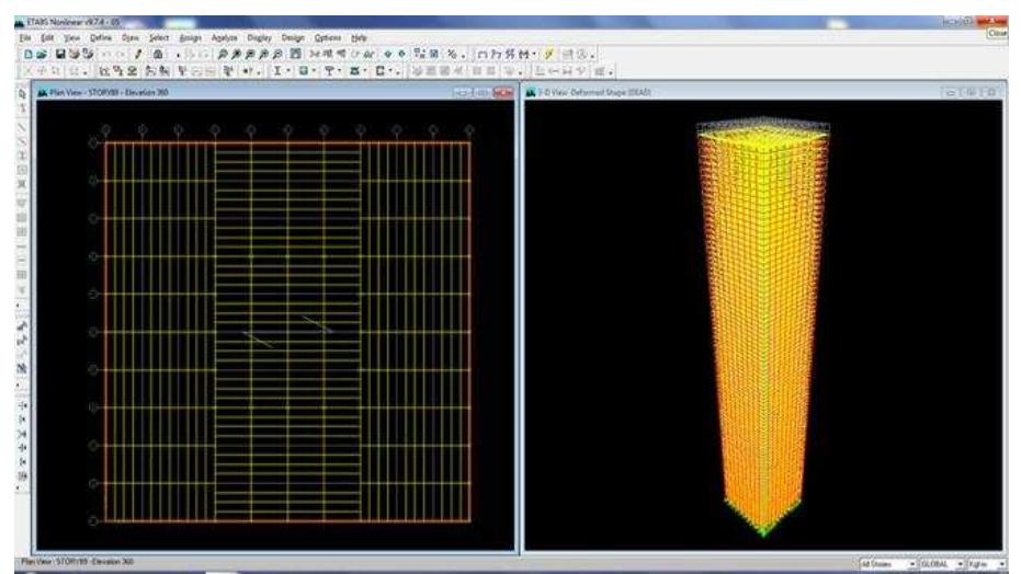 Structural analysis of a basic model (etabs) after every cfd