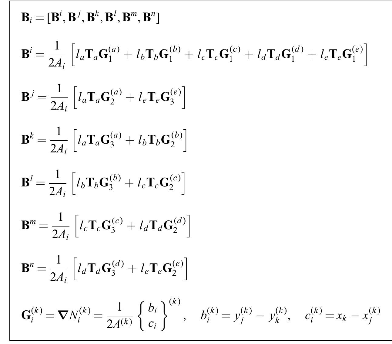 Box ii. example of derivation of the curvature matrix for