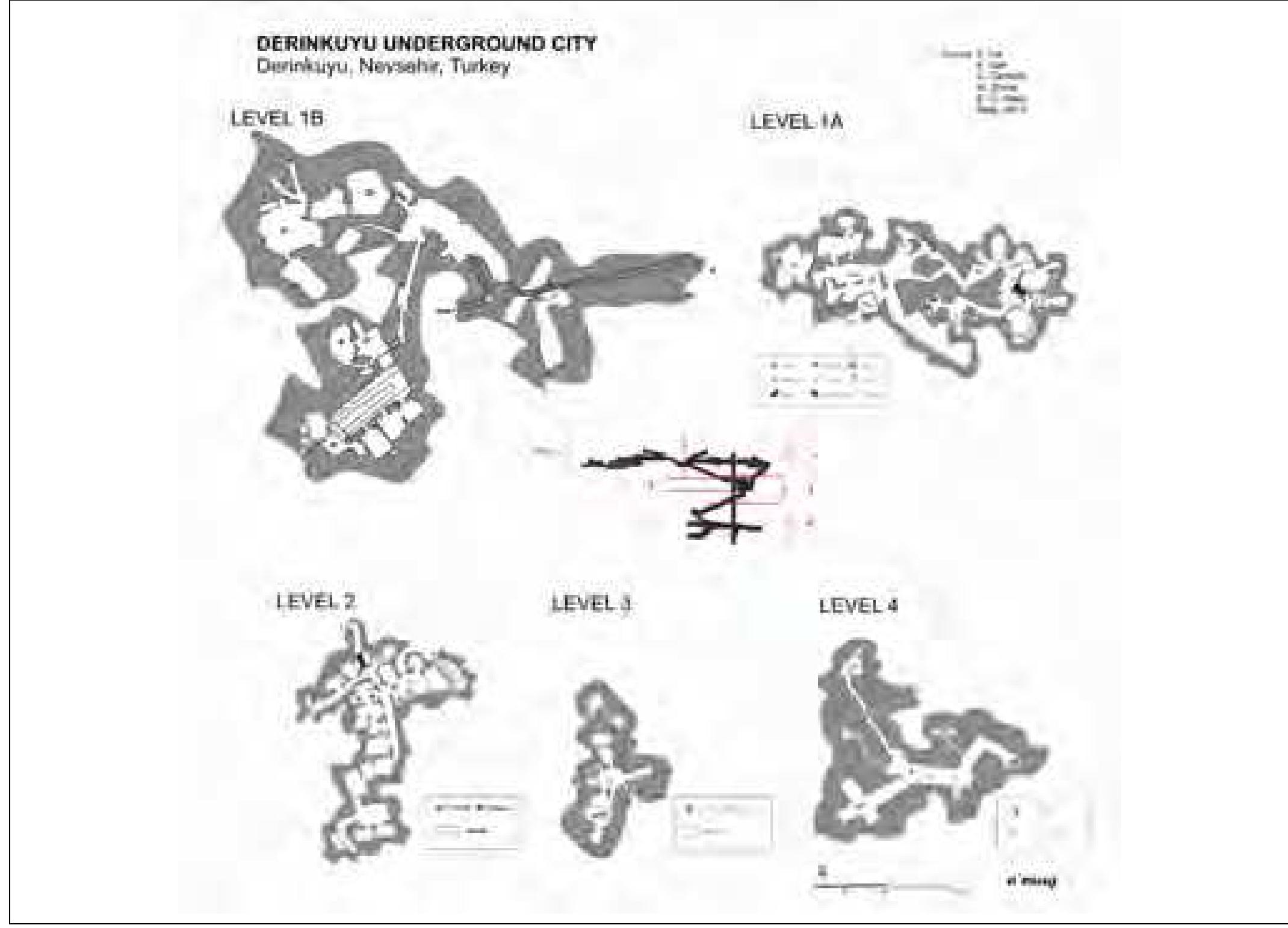 Plan of derinkuyu underground city (e. tok). fig. 4: