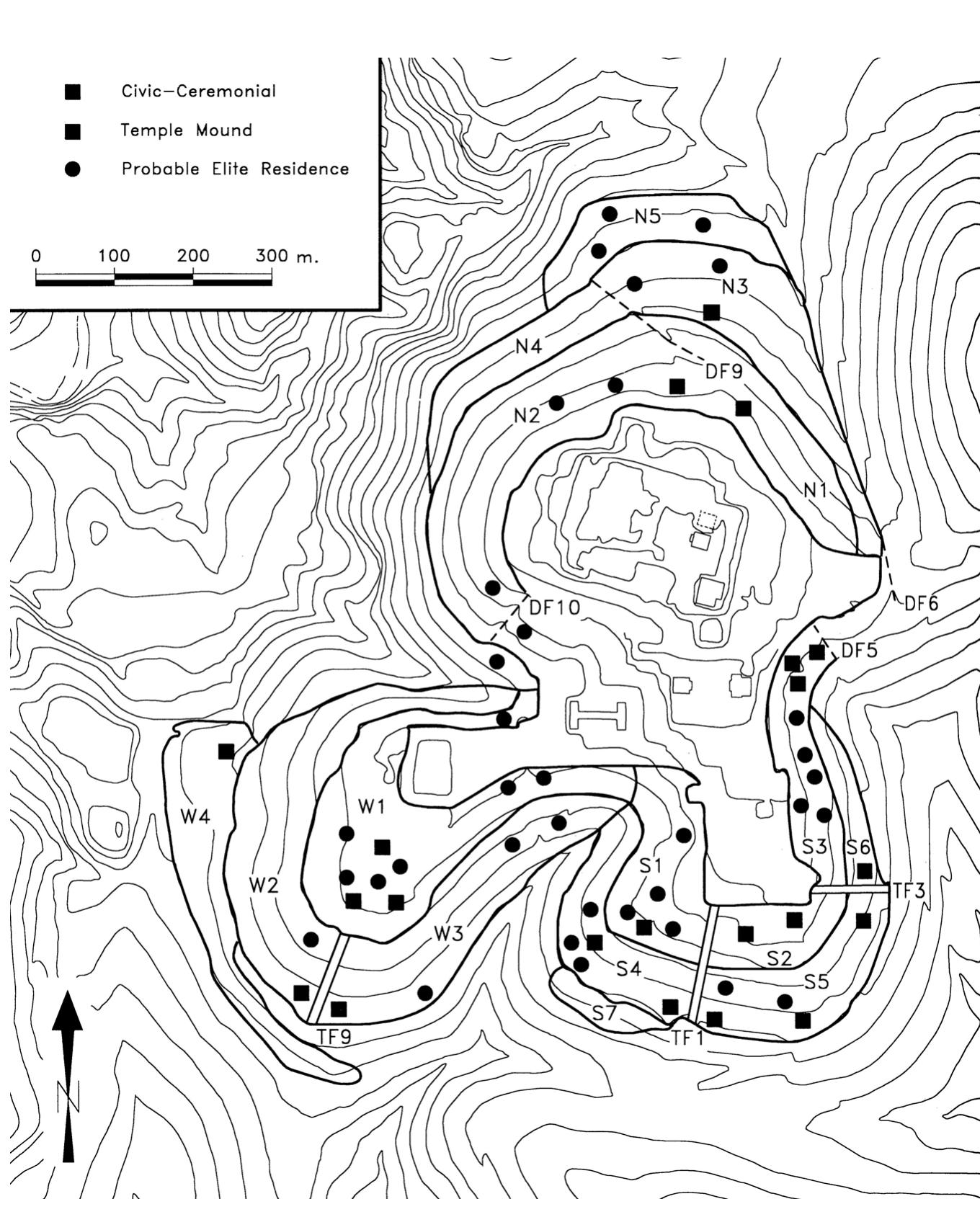 3. xochicalco districts as identified by hirth (2000: 238).