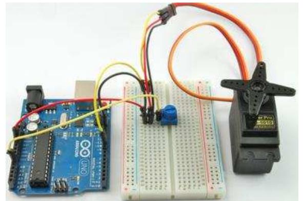 Driving servo motor using arduino board