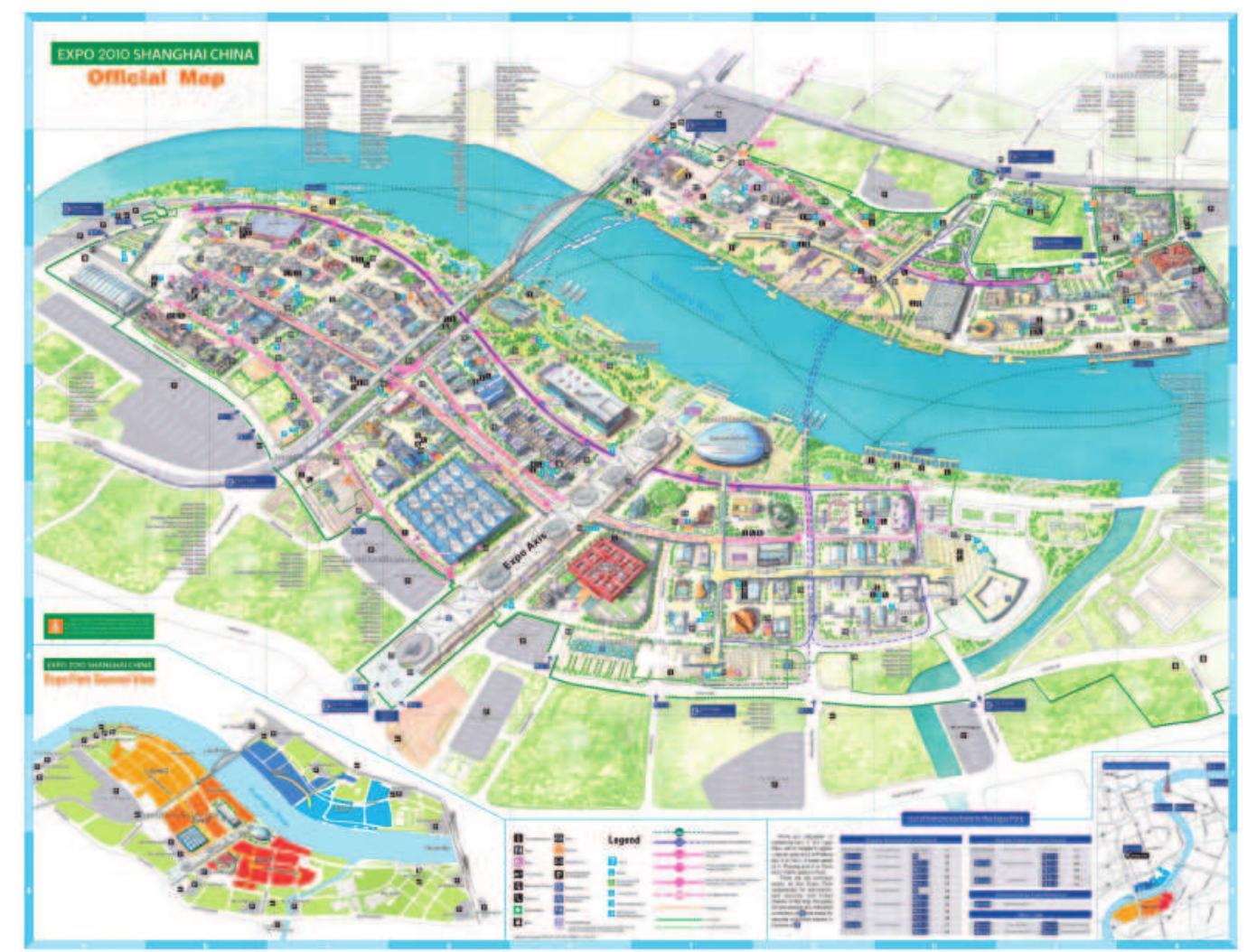|. official map of the shanghai world expo. national