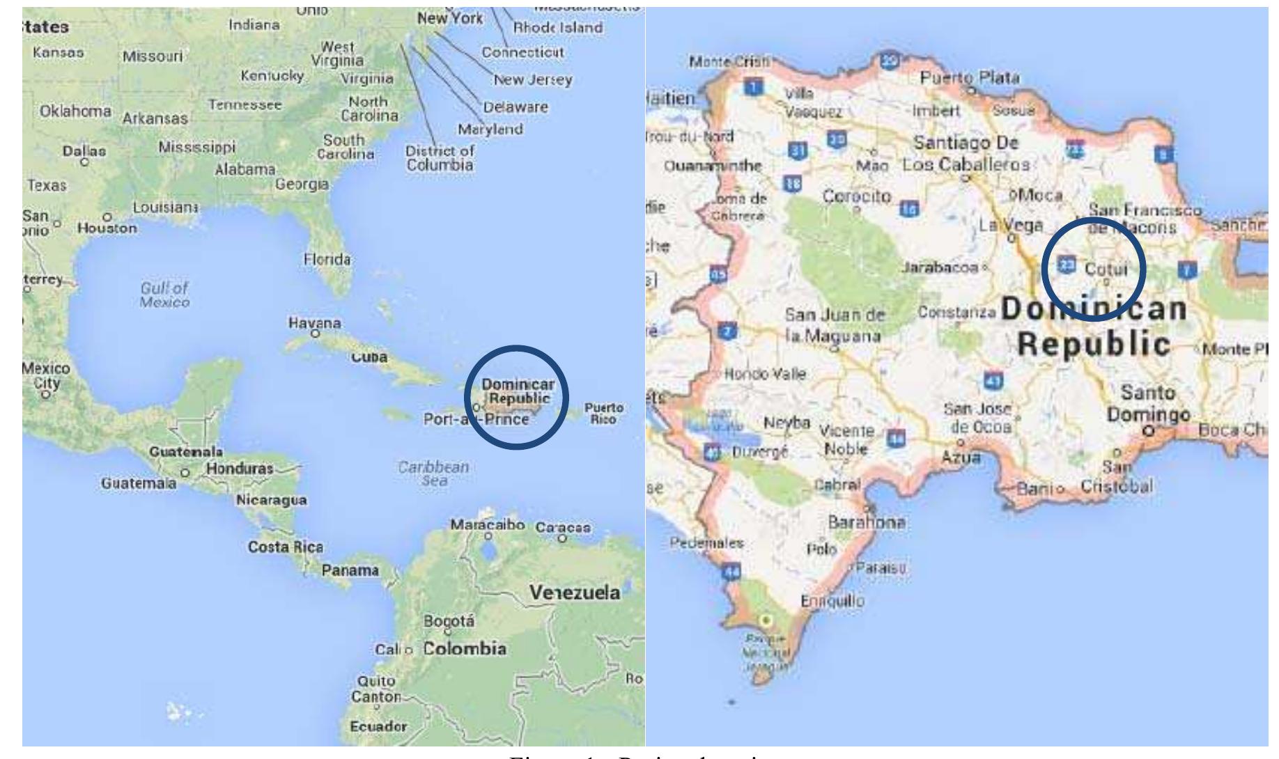 The mine is located in the central dominican republic,