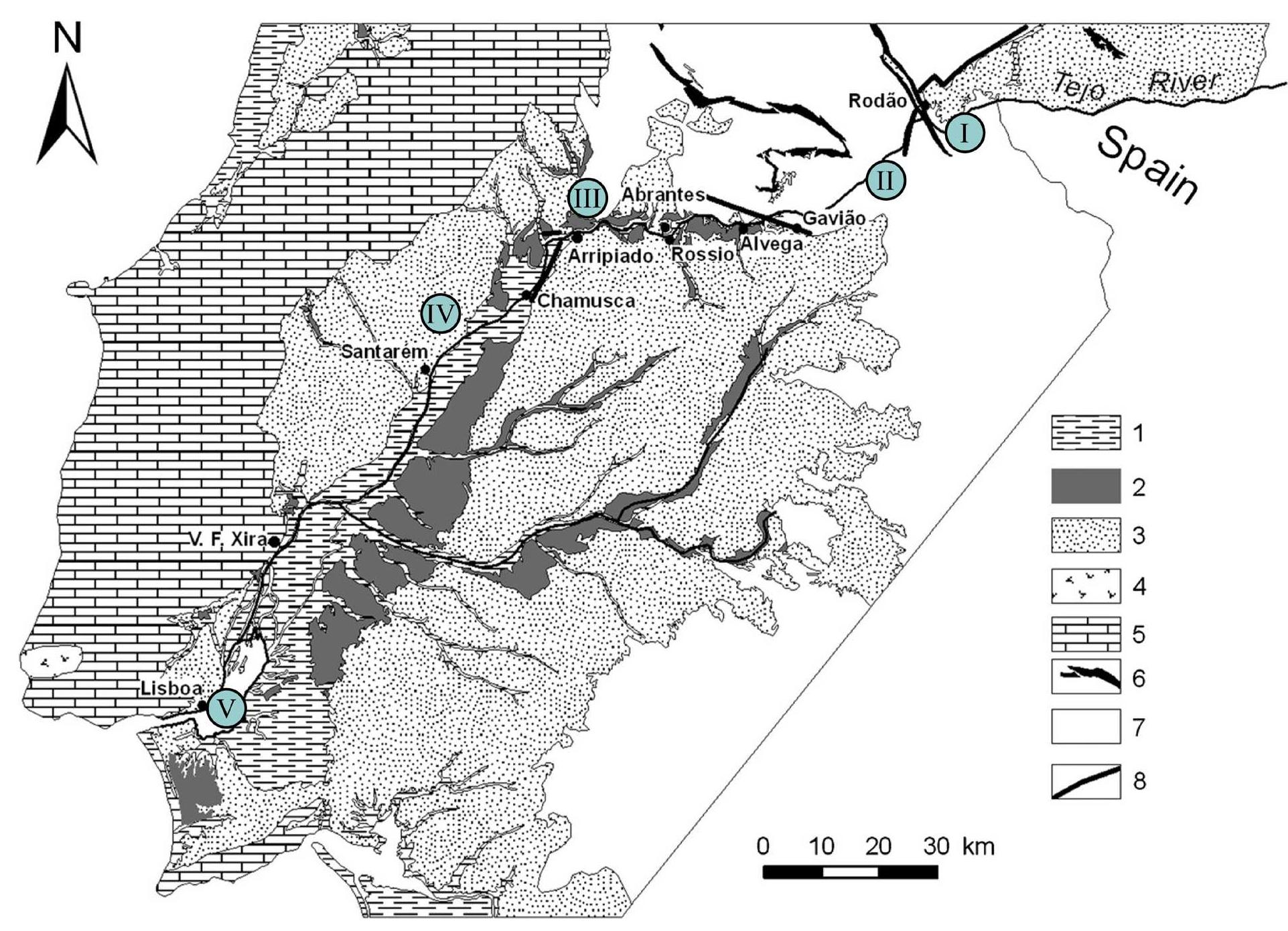 Figure 5 - Quaternary fluvial archives of the Tejo River.