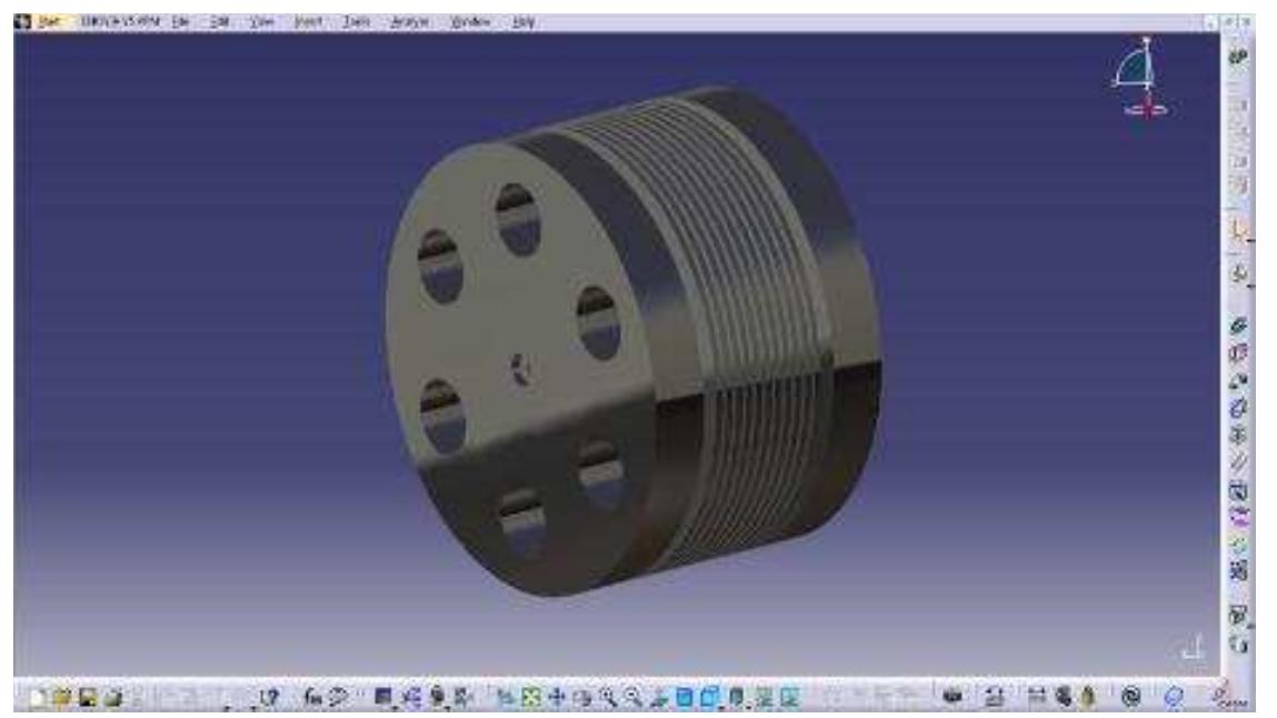5 shows the disc, washer, shaft and ball bearing assembly of