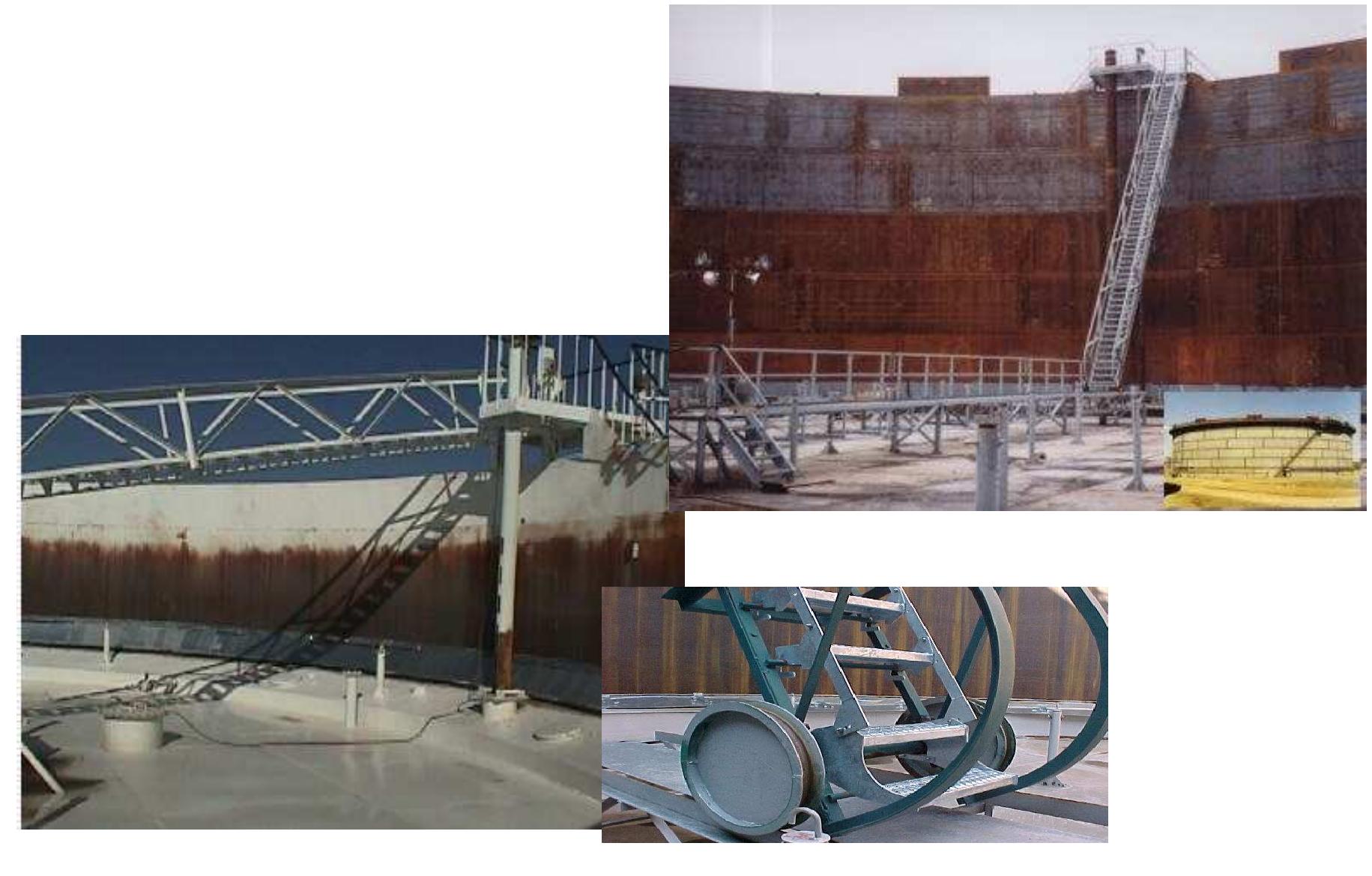 28 rolling ladder and gauger platform installed in a