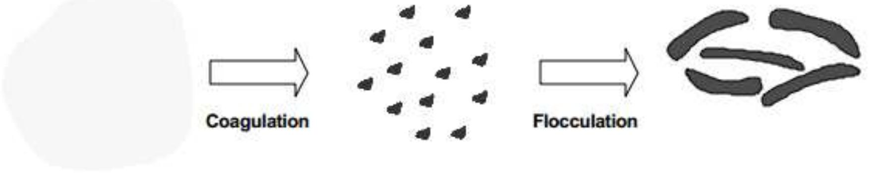 1. graphical representation of coagulation and flocculation