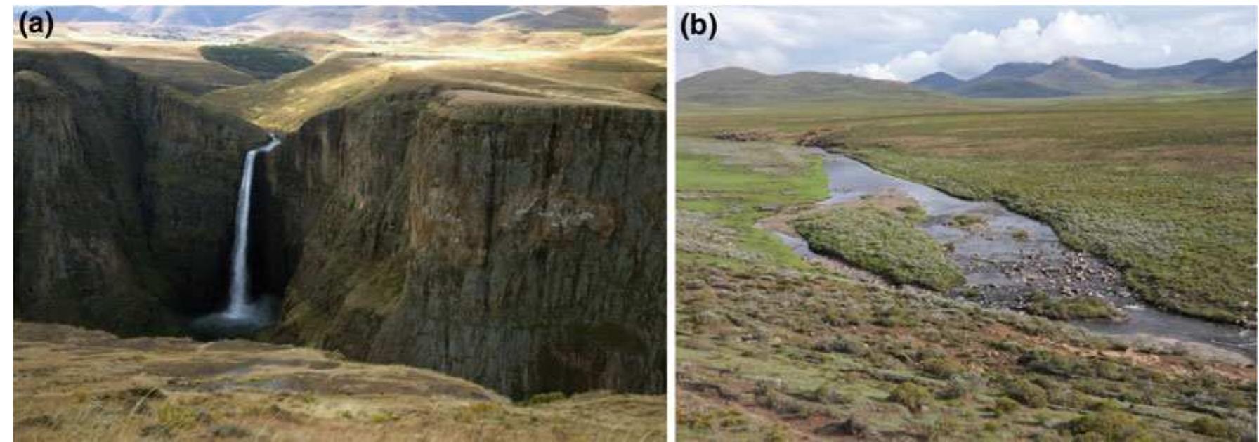 7 fluvial landforms in the high drakensberg escarpment