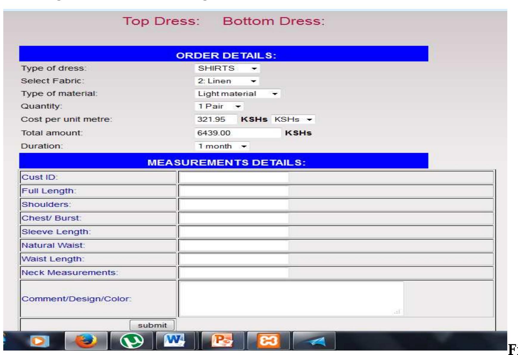 Ordering User Interface T Esting Shows The Bottom Dress 8042