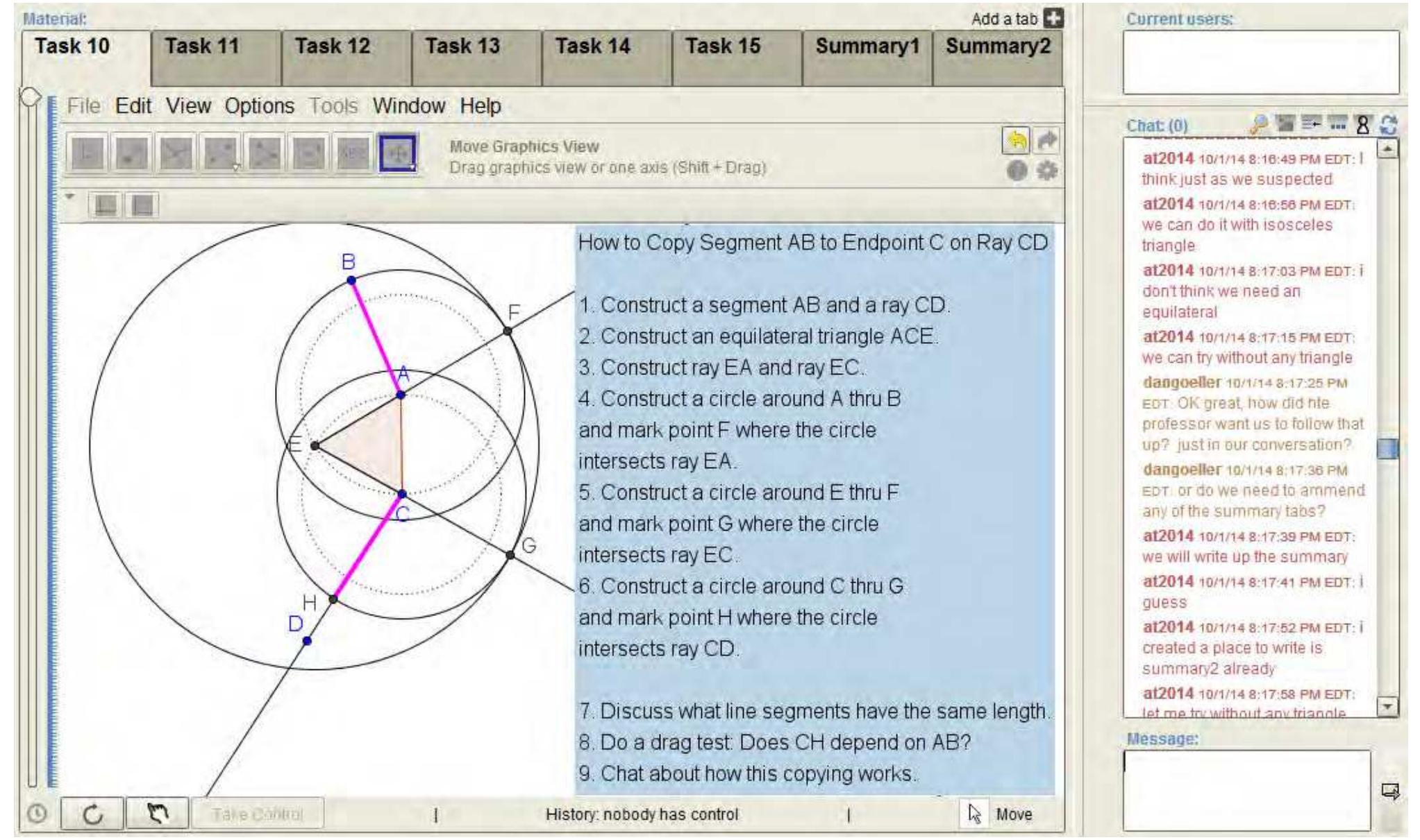 Task 10: copying a line segment.