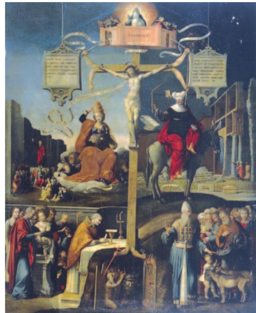 - garofalo, allegory of the old and new testament, oil on