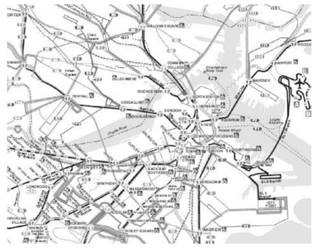 Mbta system map, partial view (courtesy: mbta). personnel