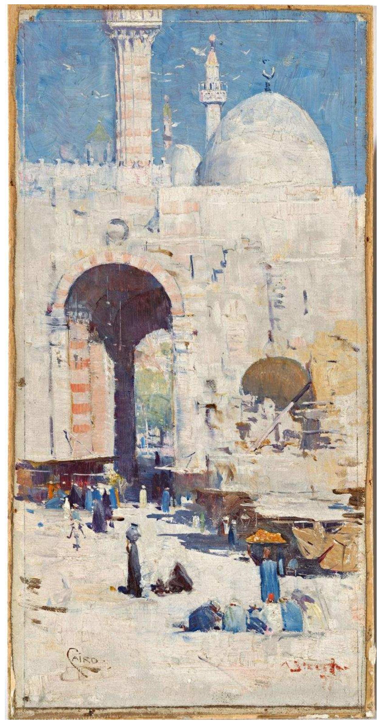 Arthur streeton, cairo street (previously street scene,
