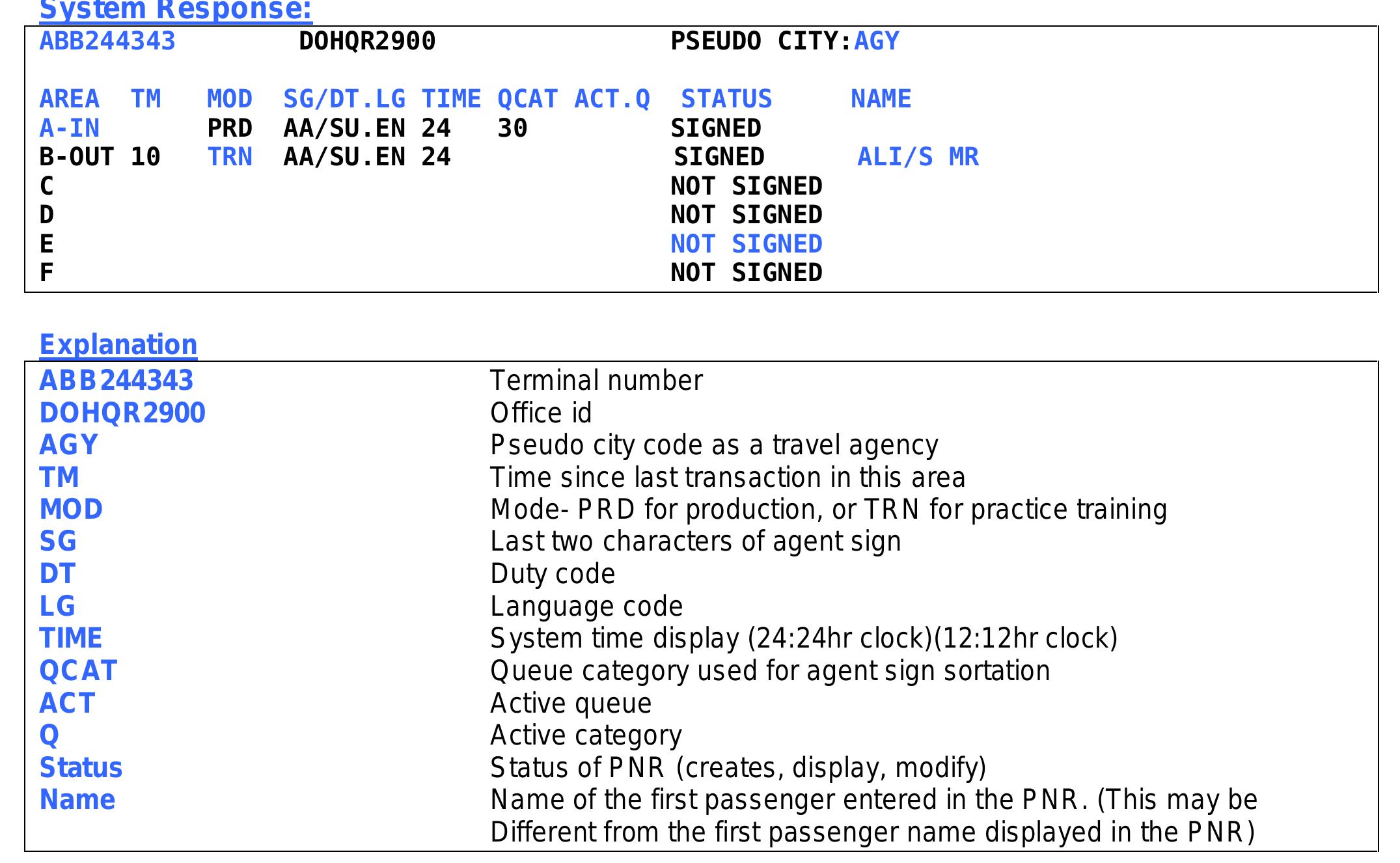 Figure 1 - Amadeus Basic Training Manual
