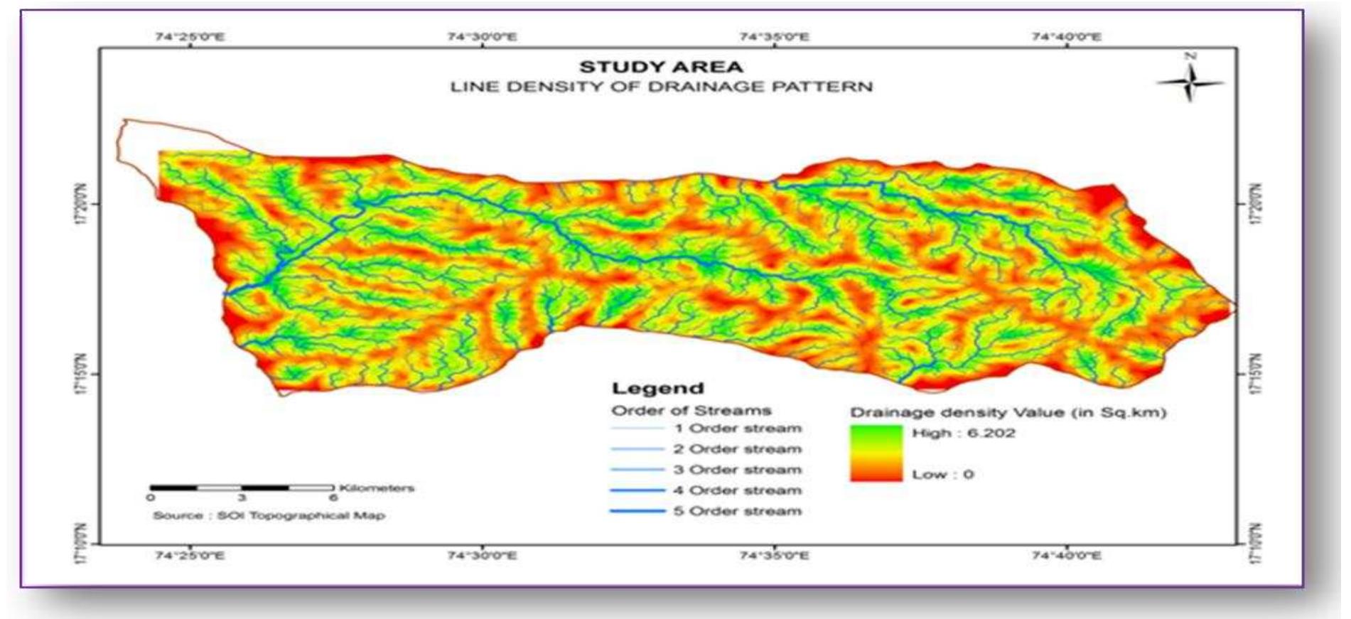 Watershed drainage density map 5.1.12 stream frequency (fs)