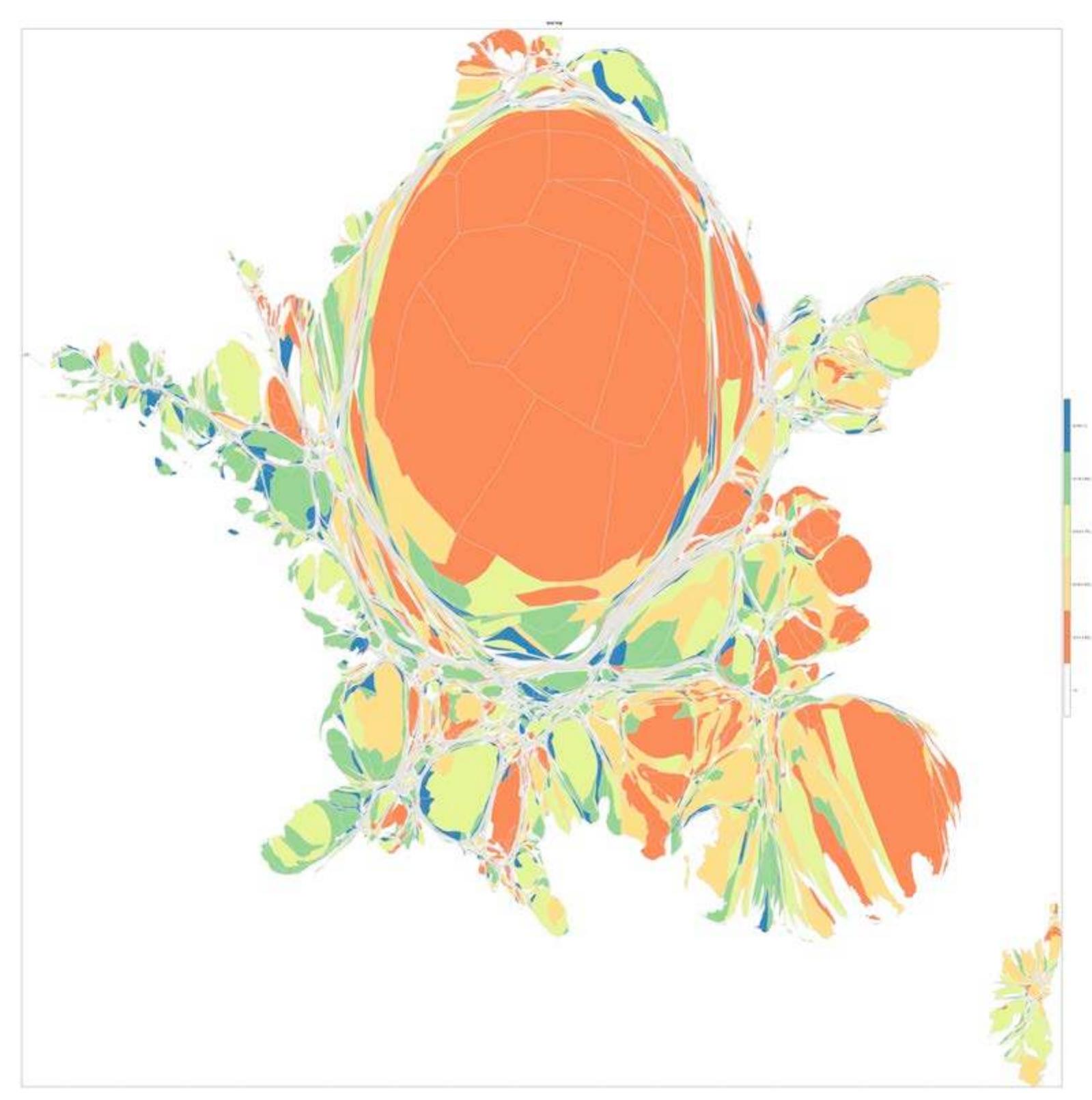 Map 2: french anamorphoses. map of french communes coloured