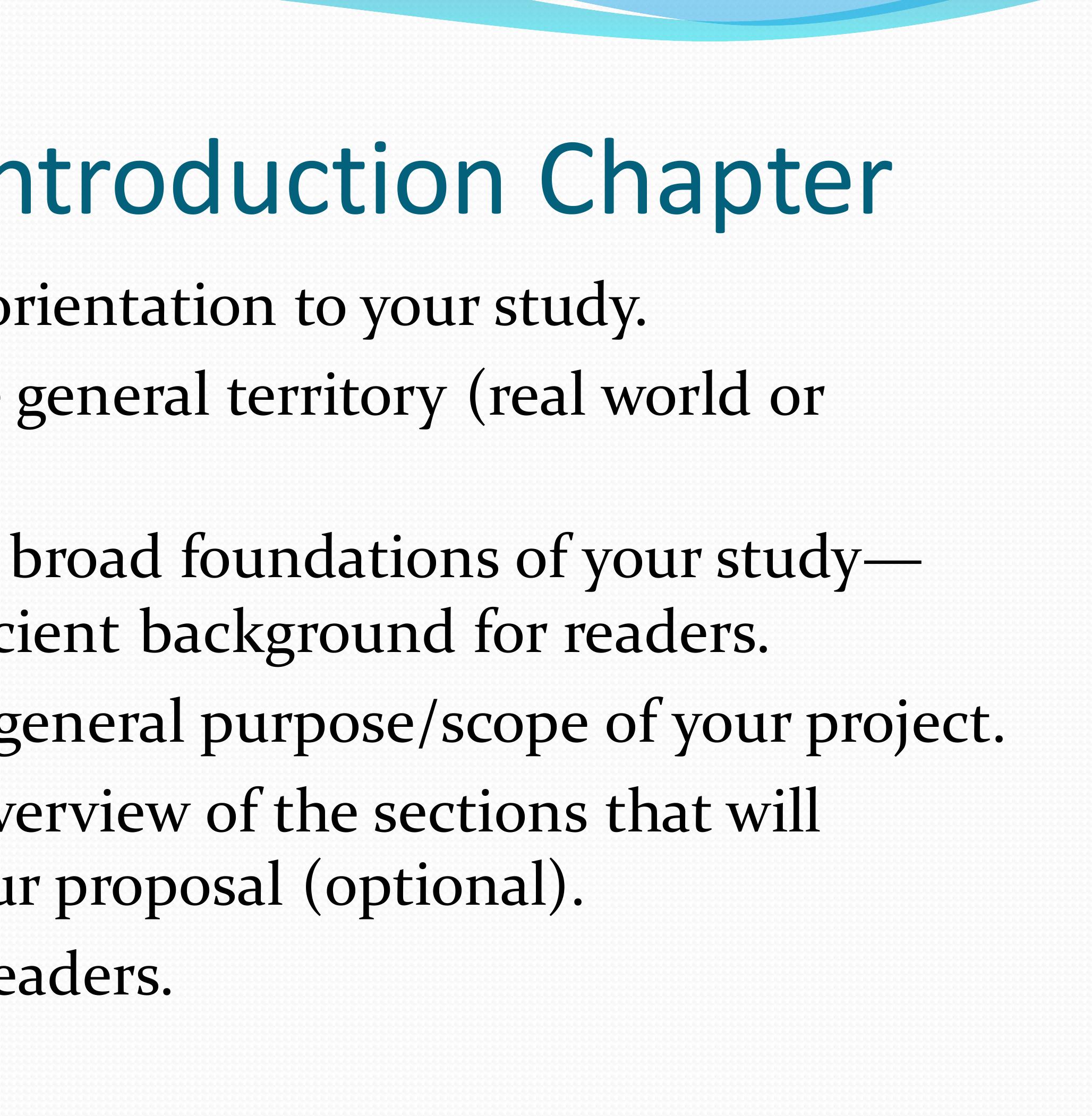 (PDF) How to write Chapter 1: Introduction