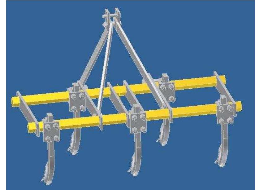 3d cad model of the cultivator based on the design