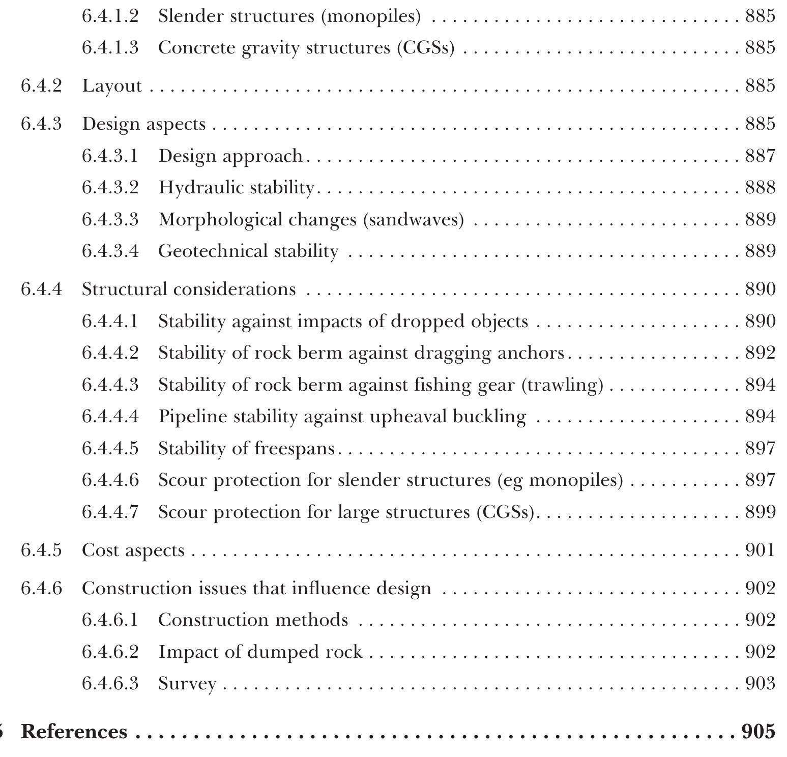 Table 2 - Design of Marine Structures