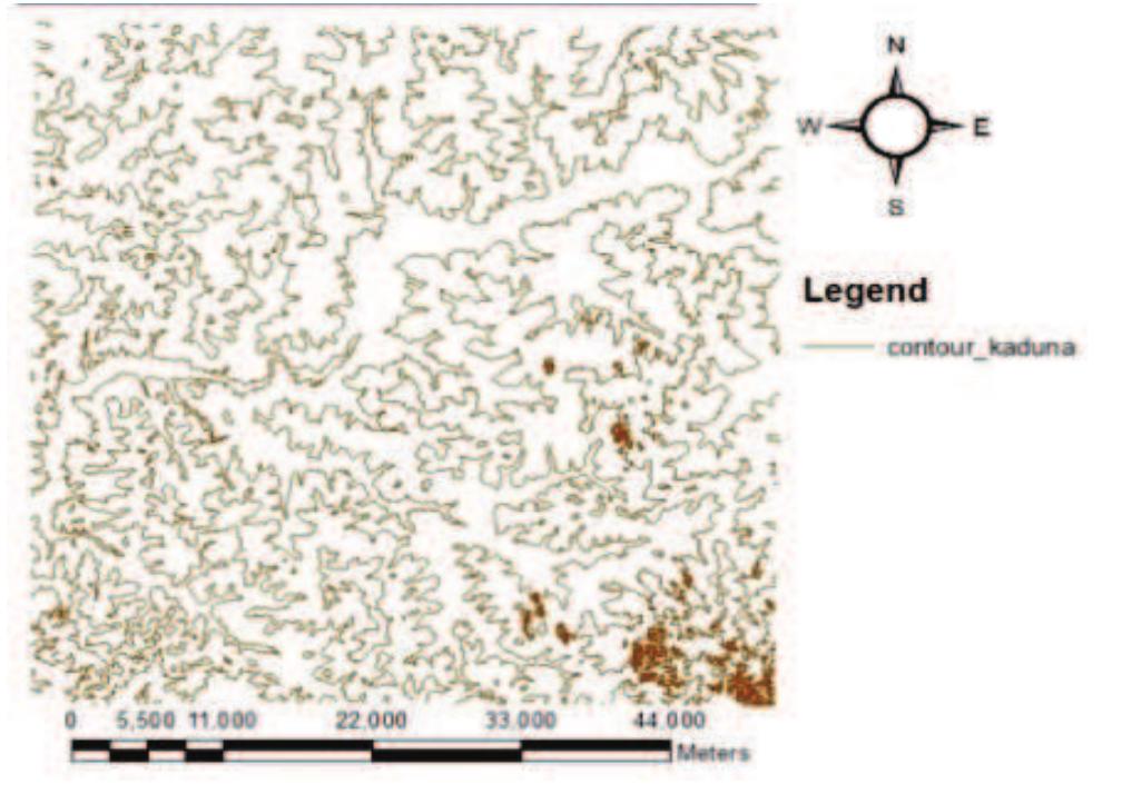 Vectorised map of zaria. fig. 23: vectorised map of kaduna.