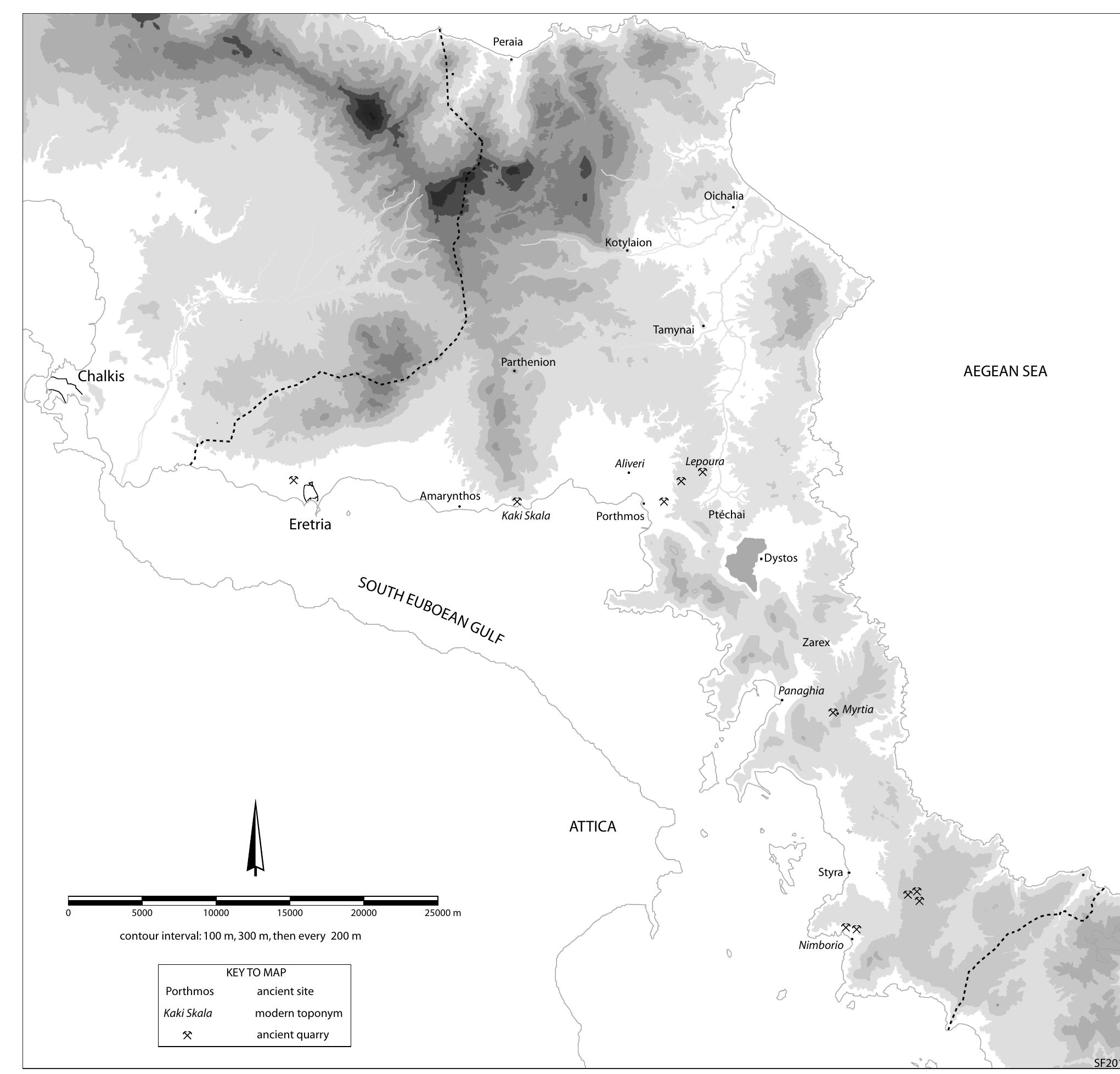 Fie. 1. map of central euboea. map: s. fachard.