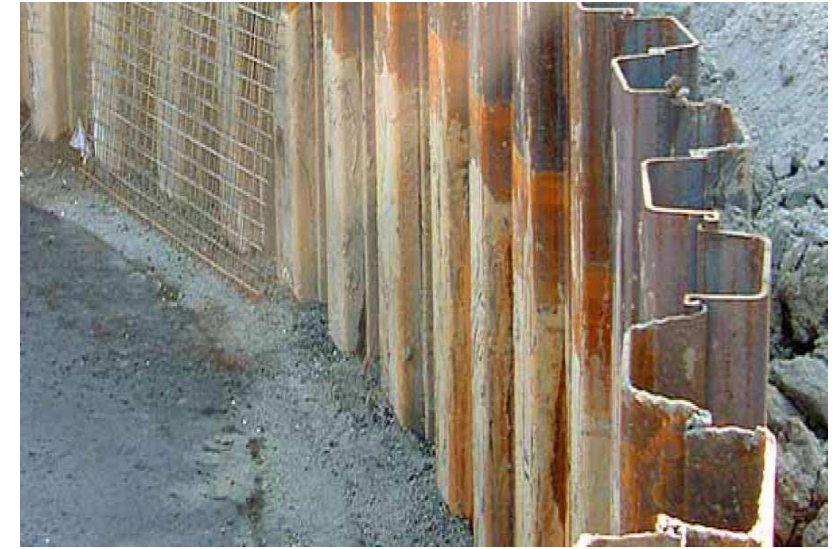 Figure 27 - Retaining walls - steel sheet piles- sheet